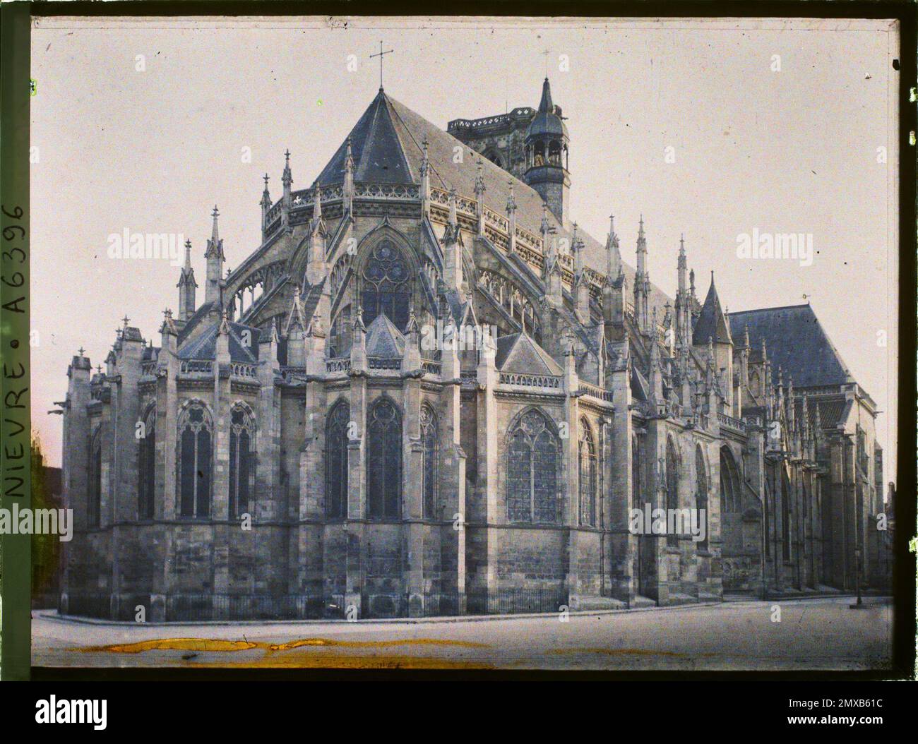 Nevers, France View of the bedside of the Saint-Cyr-et-Sainte-Julitte ...