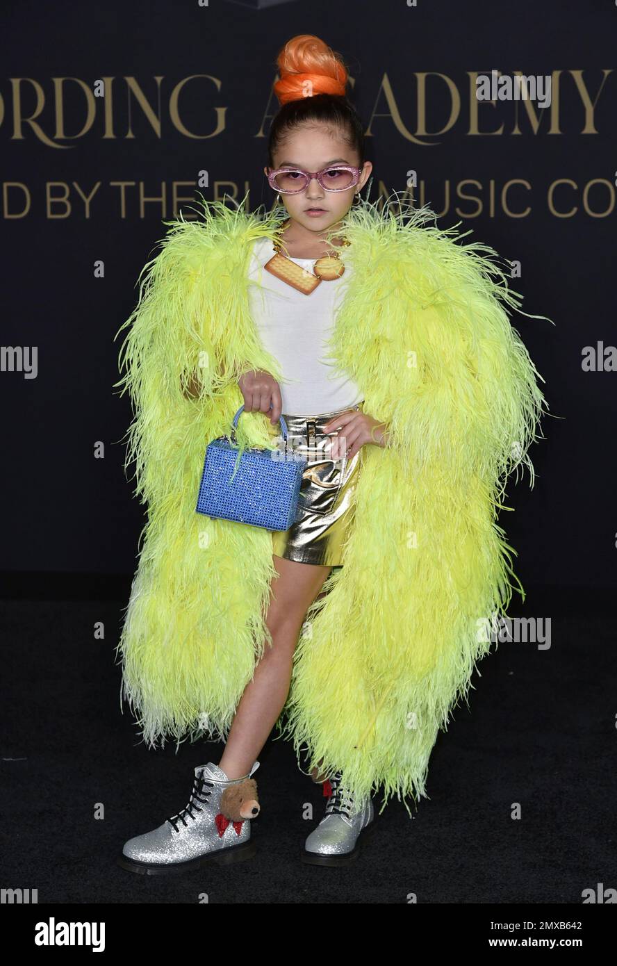 Taylen Biggs arrives at the Black Music Collective on Thursday, Feb. 2 ...