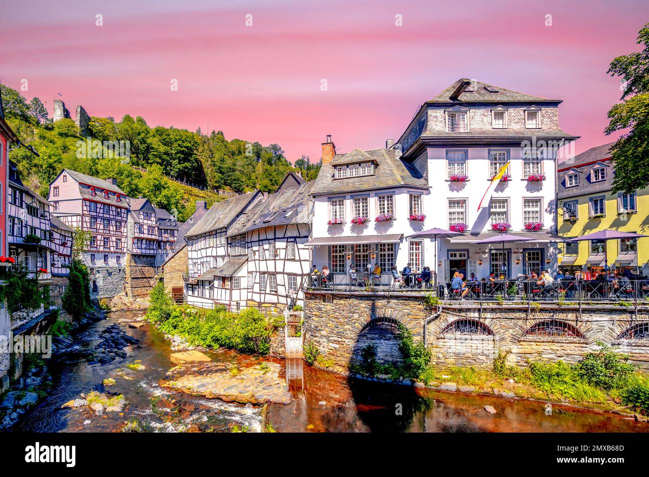 Old city of Monschau, Germany Stock Photo - Alamy
