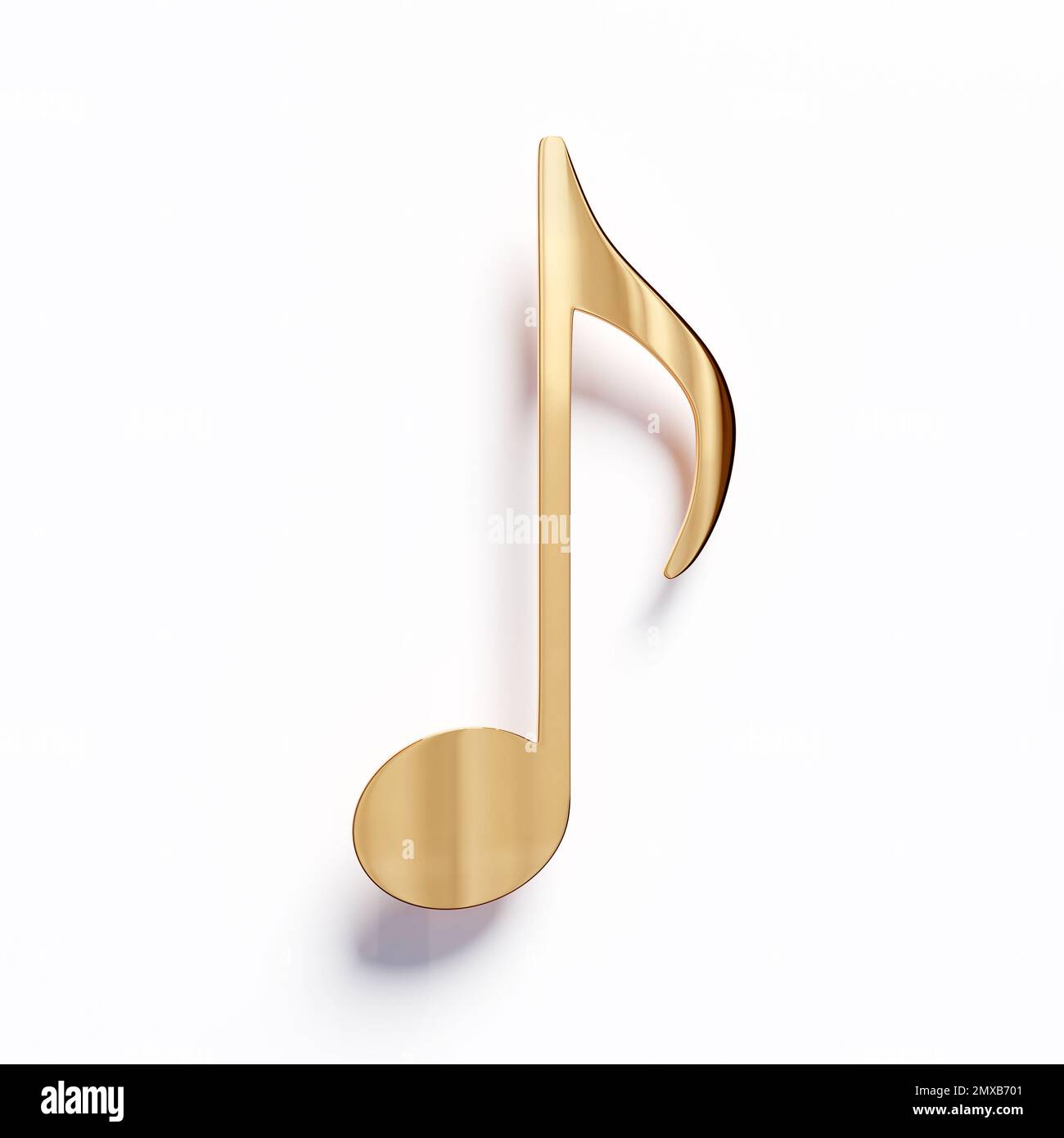 Realistic golden musical notes on a white background. 3d golden musical ...