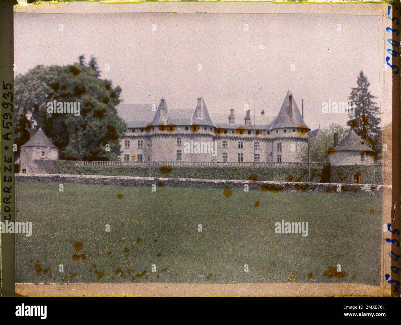 Pompadour, France seen from the castle , 1929 - Aquitaine, Limousin ...