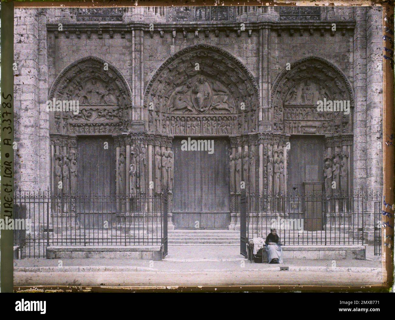 Chartres, France The royal portal of Notre-Dame Cathedral , 1922 ...