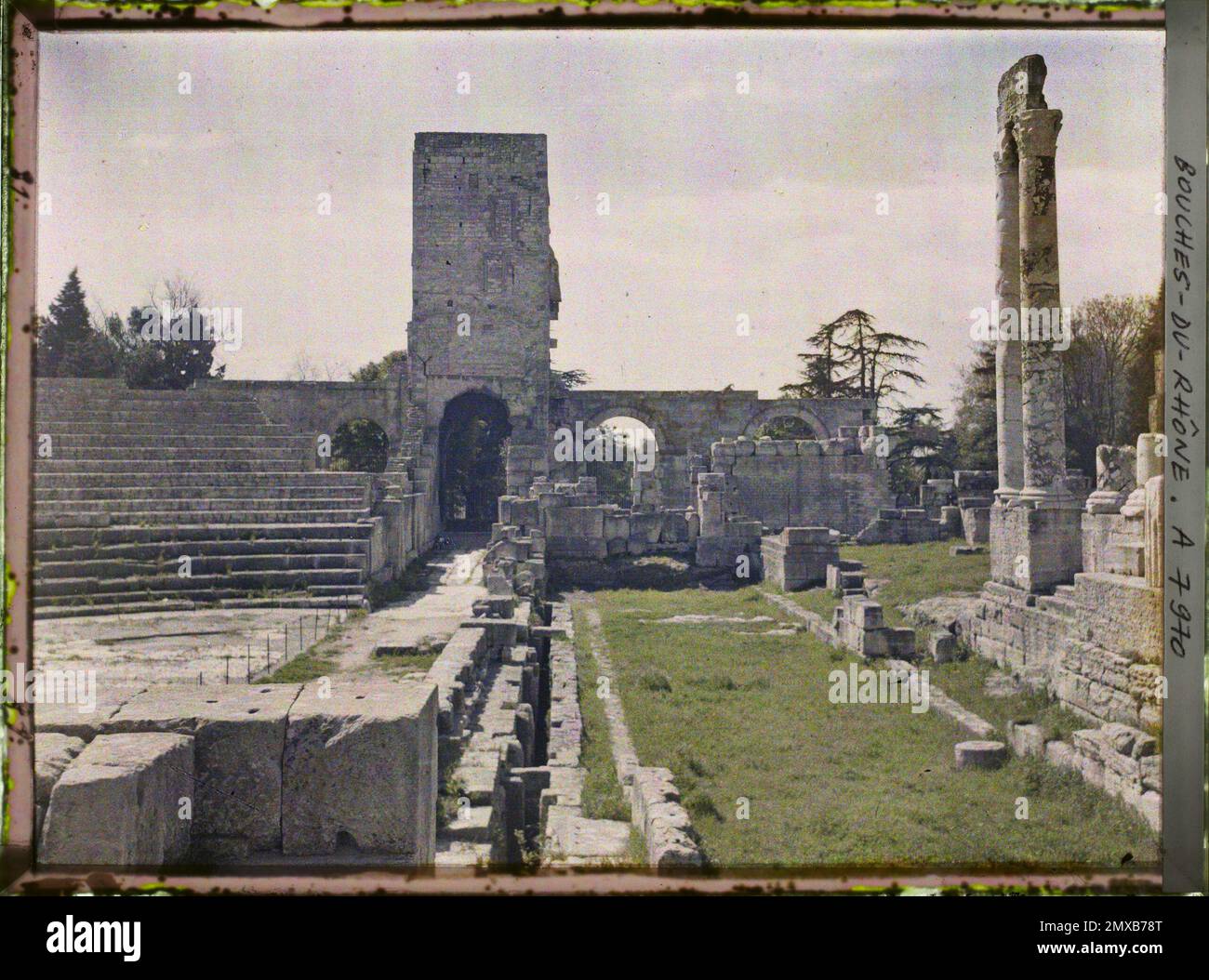 Arles, France General view of ancient theater , 1916 - French provinces ...