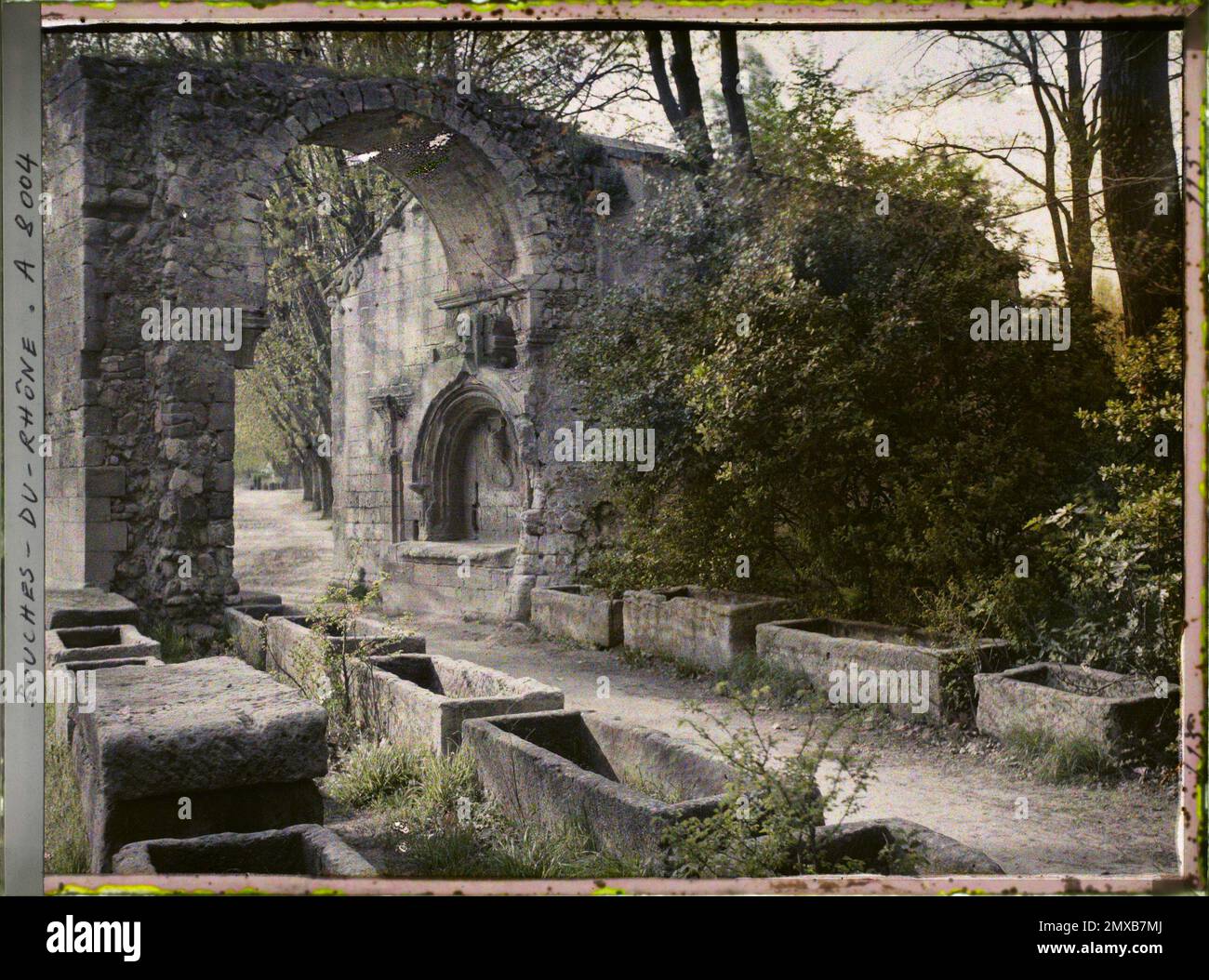 Arles, France Les Sarcophages, the Roman porch of the Saint-Césaire-le ...