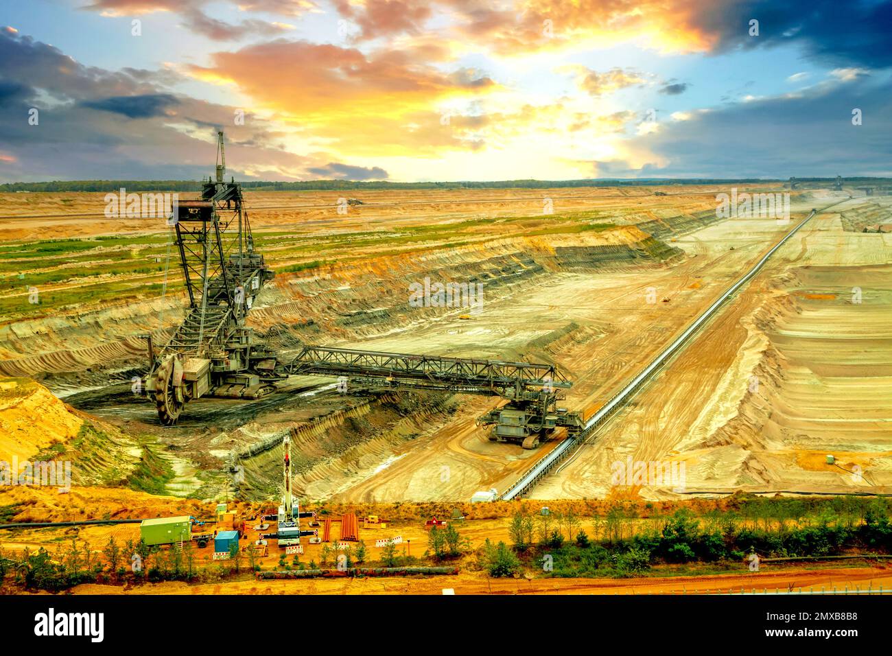 Open cast mining Brown Coal, Hambach, Germany Stock Photo - Alamy