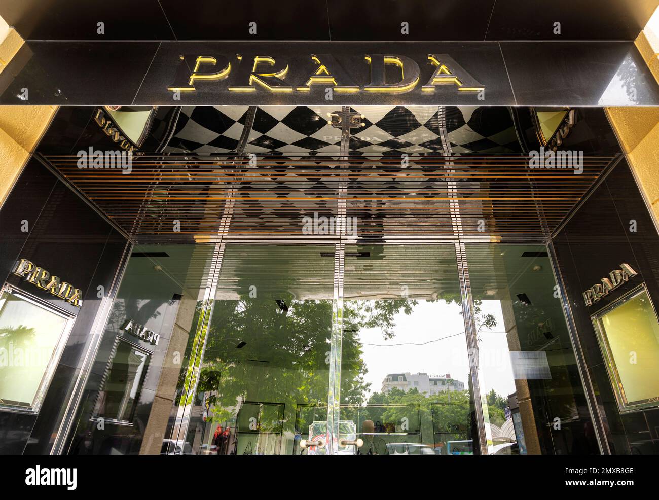 Hanoi, Vietnam, January 2023. External view of the Prada luxury brand ...