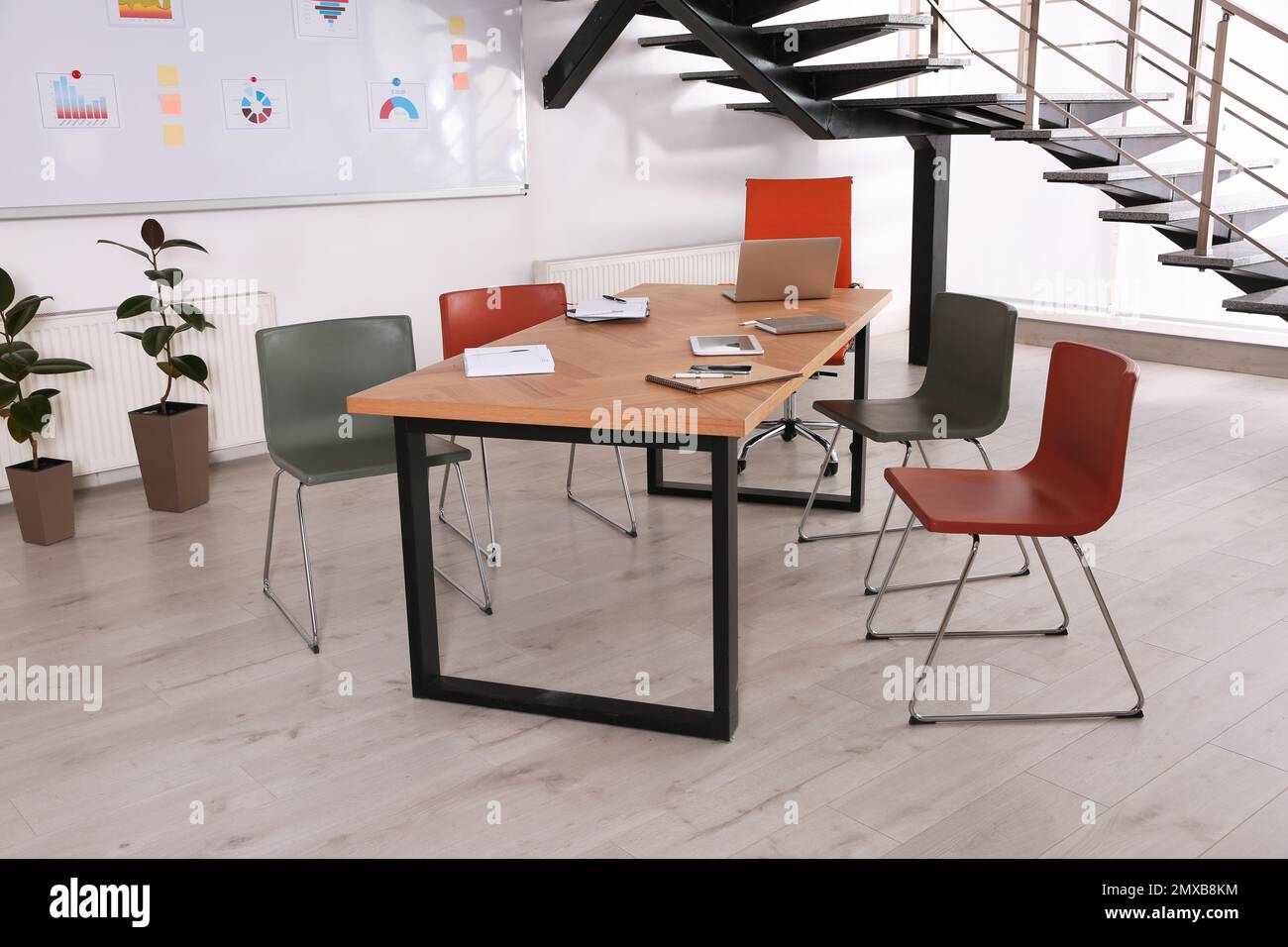 Conference room interior with modern office table Stock Photo - Alamy