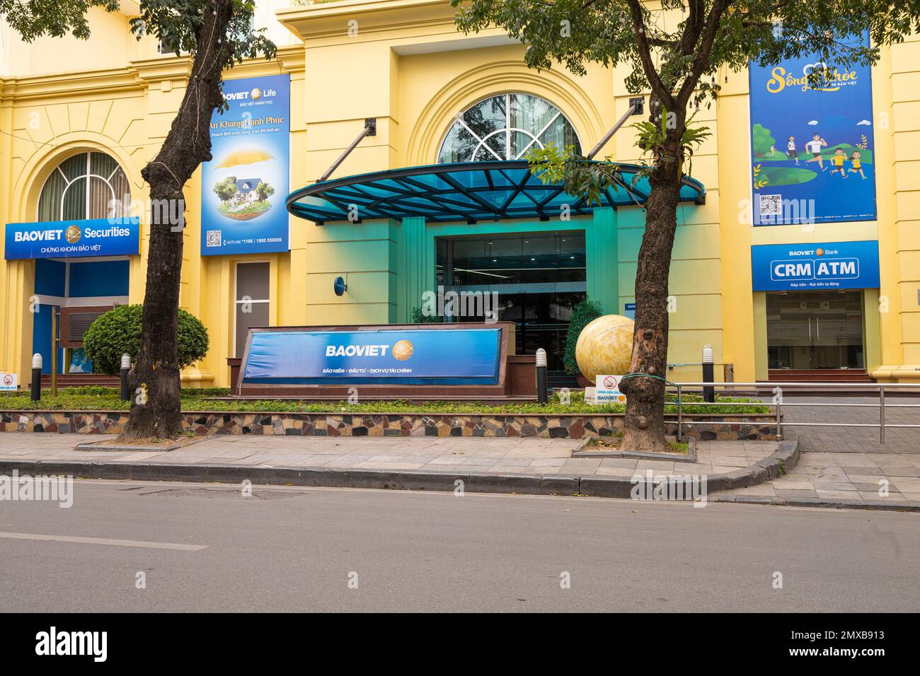 Hanoi, Vietnam, January 2023. a branch of Baoviet bank in the city ...