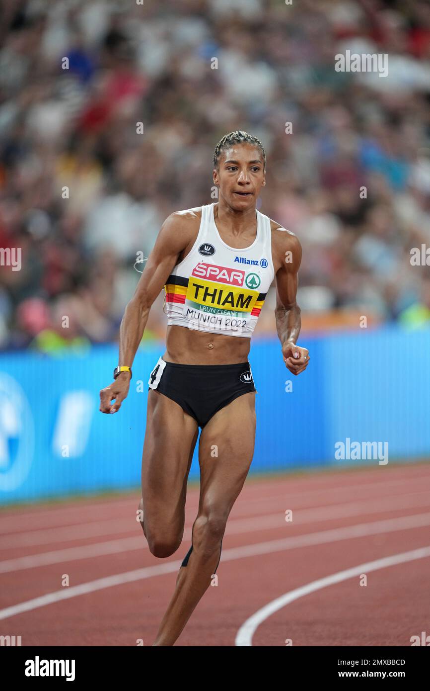 Nafissatou Thiam participating in the 200 meters of the European ...