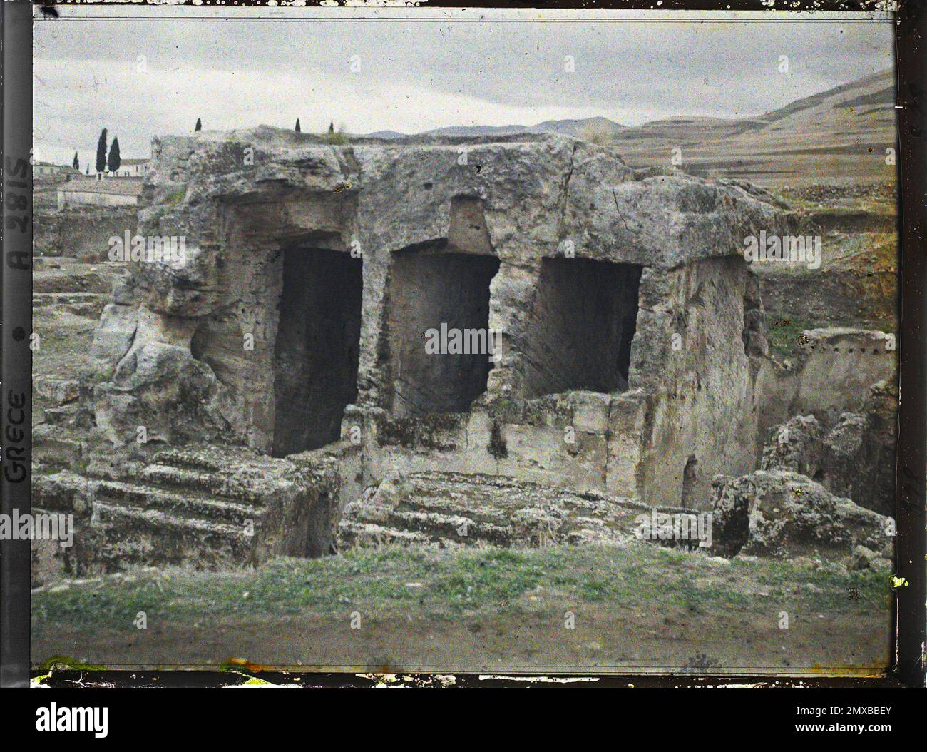 Corinth, Greece one of the three three -niches of the lower pirène ...