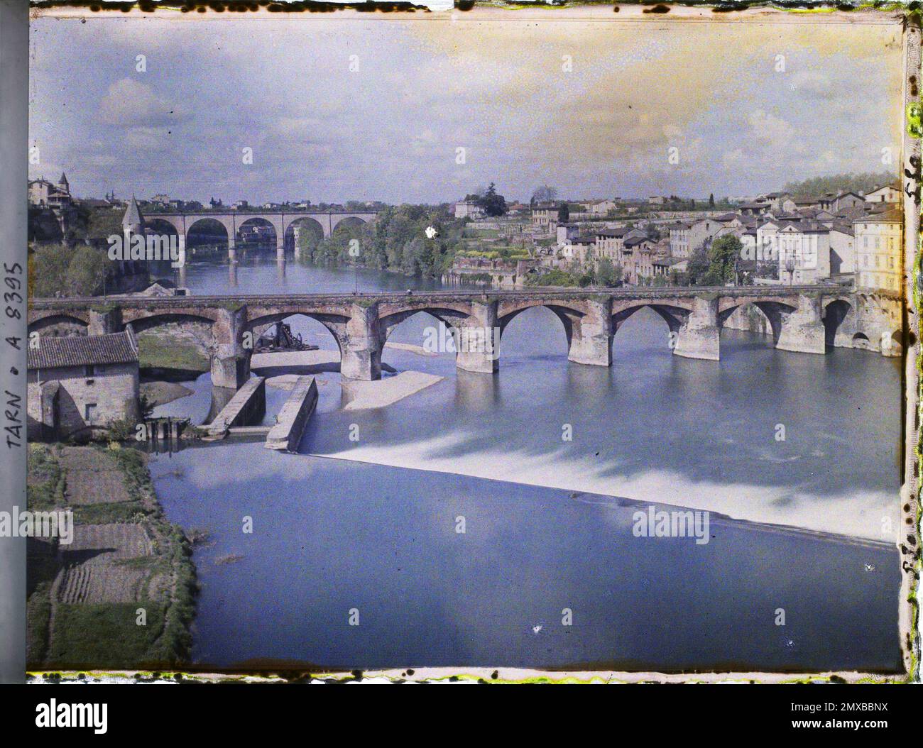Albi, France Le Pont Vieux, in the background the rail viaduct , 1916 ...