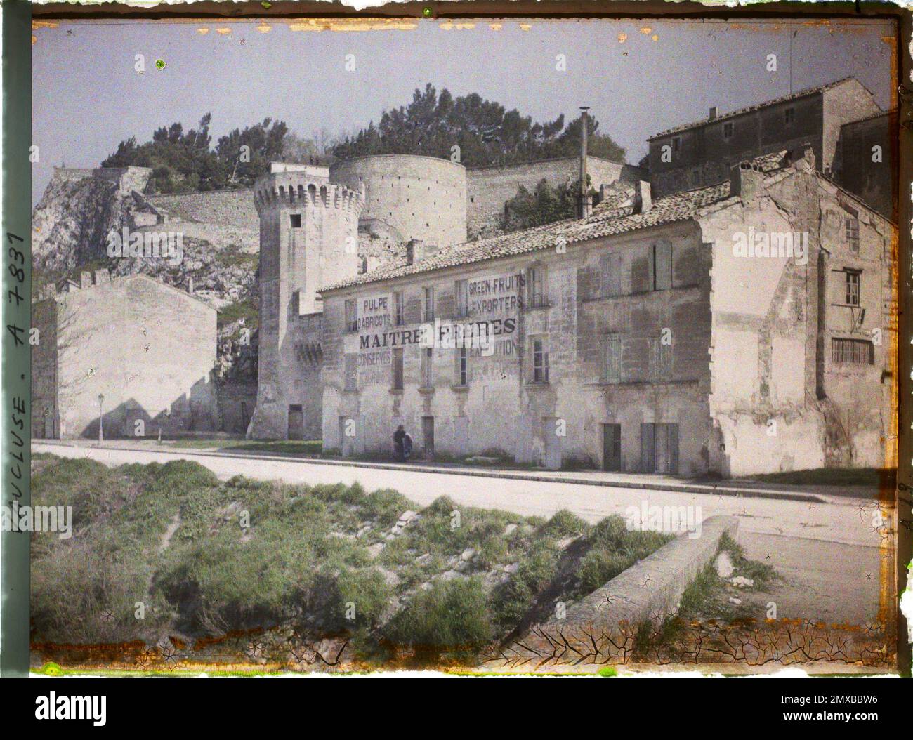 Avignon, France part of the fortifications overlooking the Rhône , 1916 ...