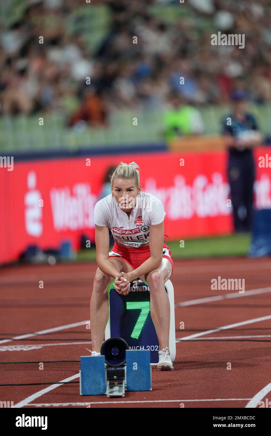 Adrianna Sulek participating in the 200 meters of the European ...