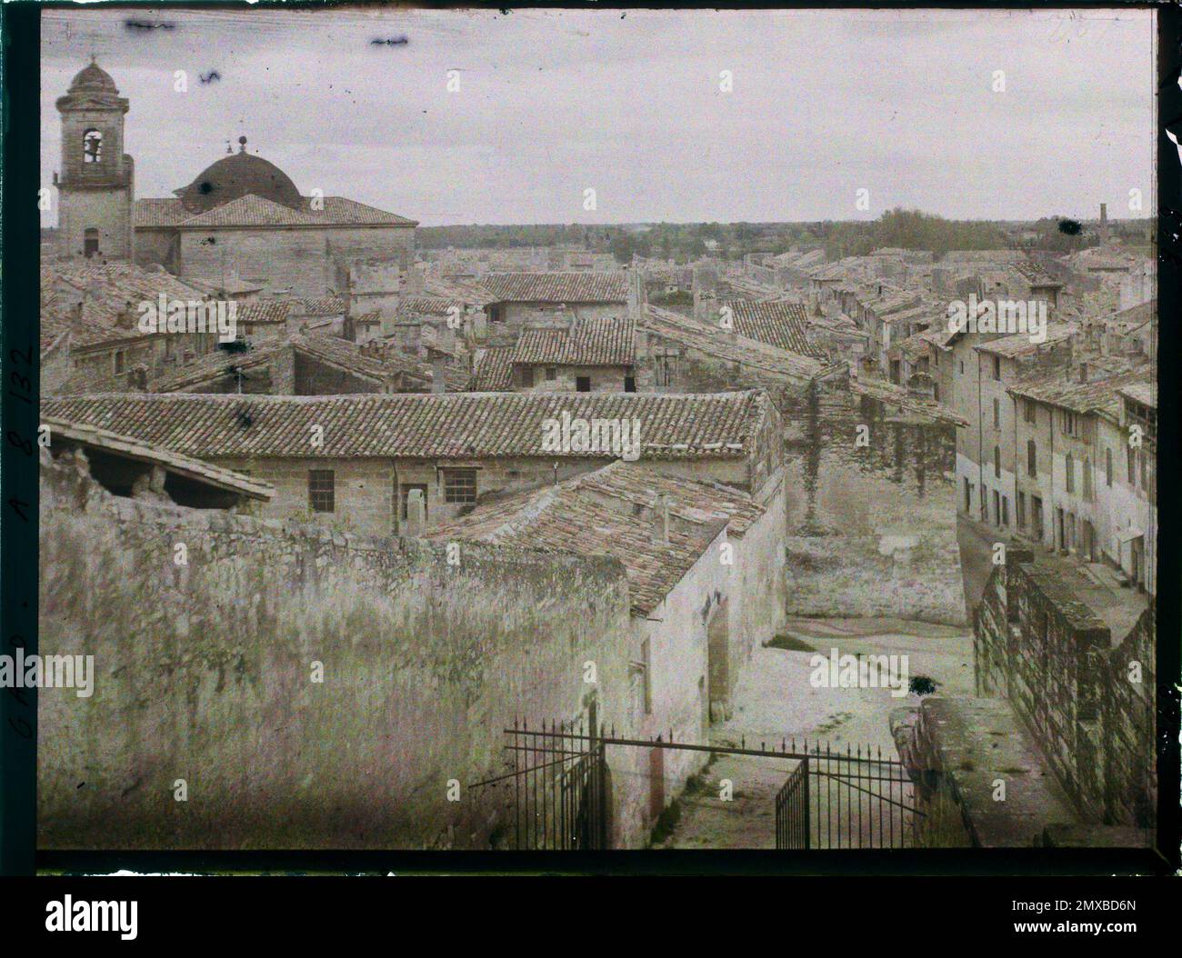 Beaucaire, France View of the roofs of Beaucaire taken from the castle ...