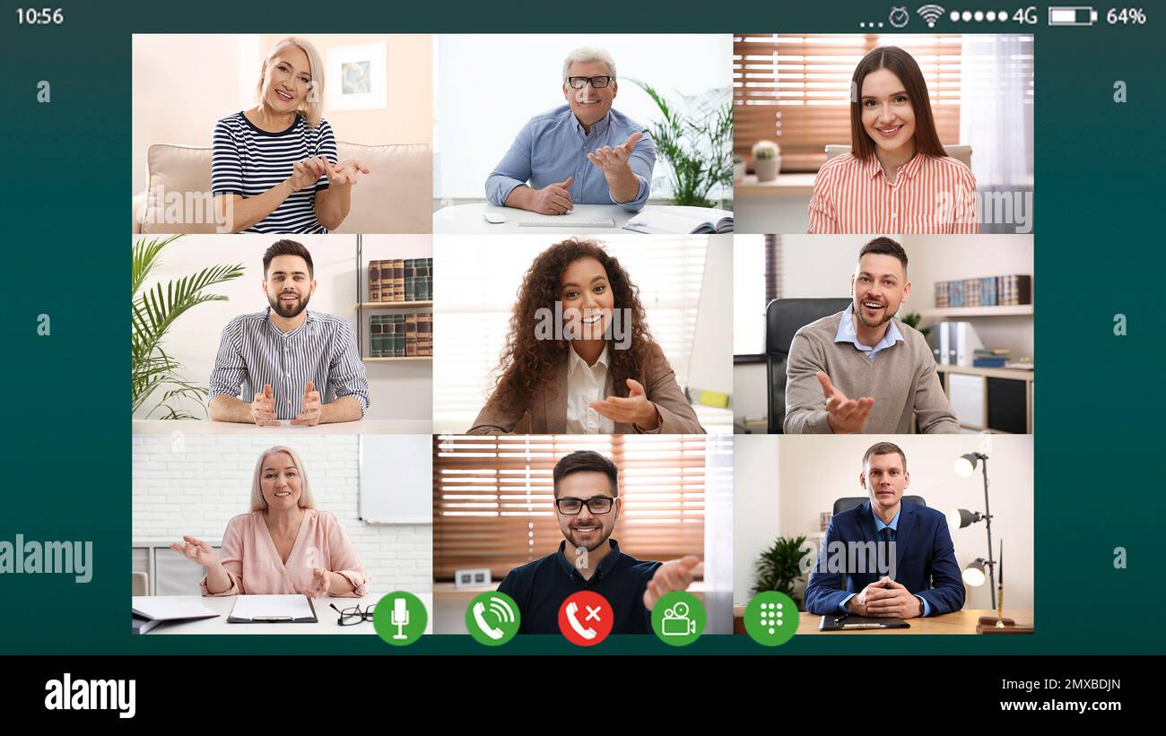 Video meeting illustration hi-res stock photography and images - Alamy