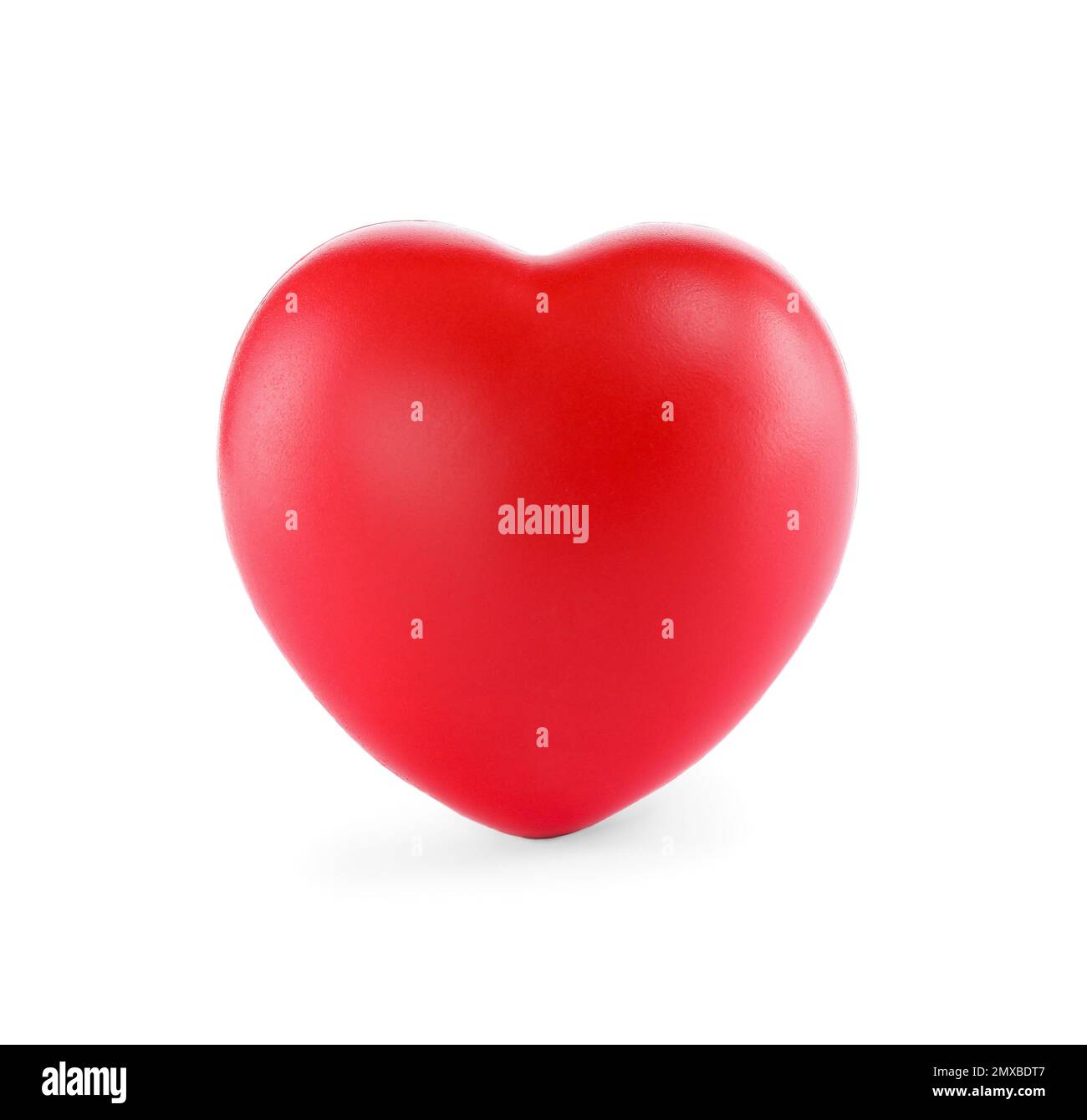 Bright red shape of heart isolated on white Stock Photo - Alamy