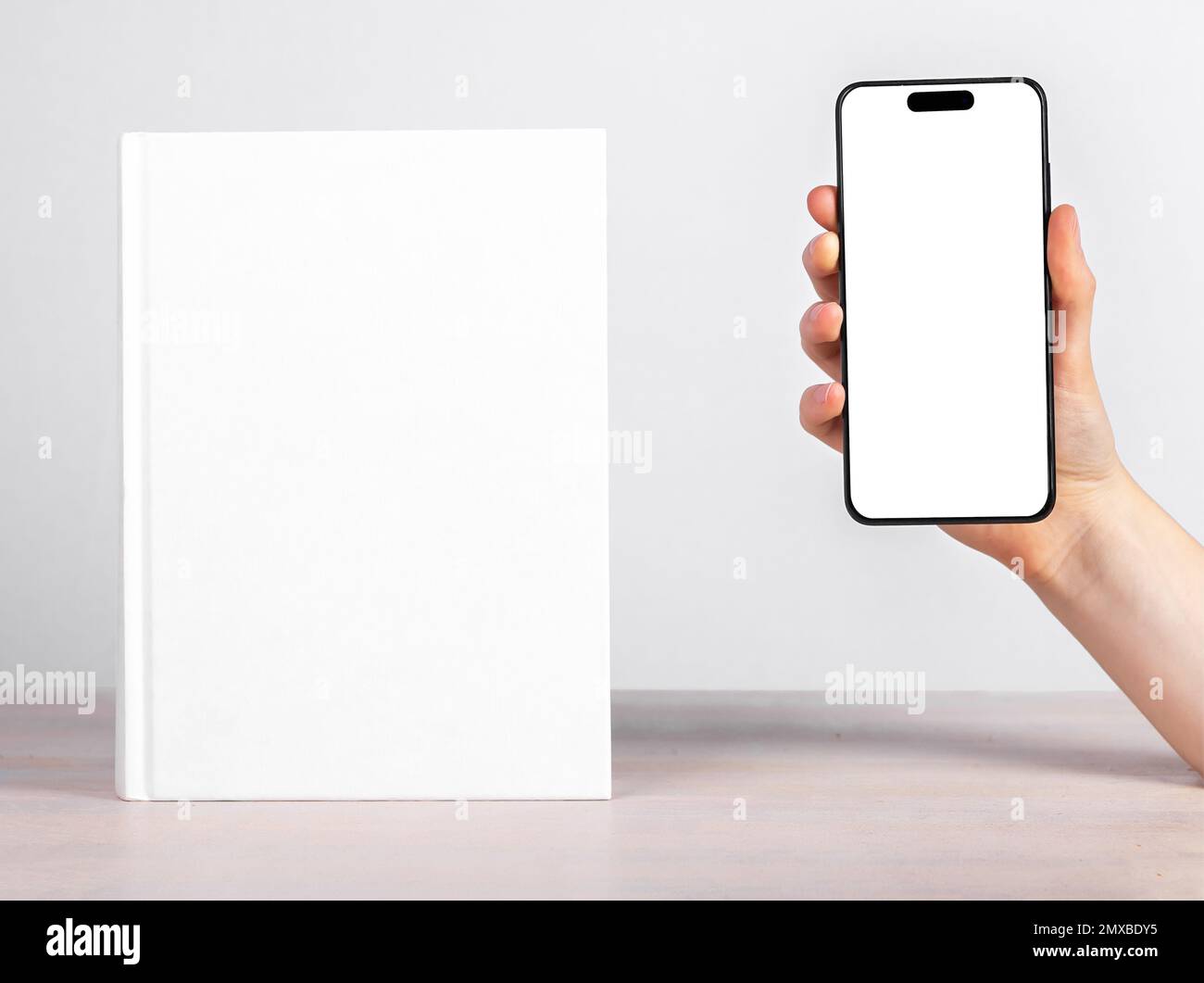 Mobile phone app mockup and book cover, hard back mock up, template ...