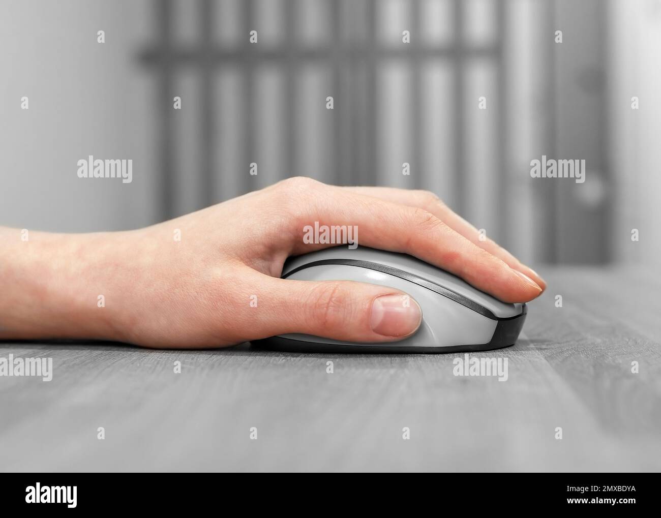 Palm, hand on computer mouse, health influence on carpal, wrist. High ...