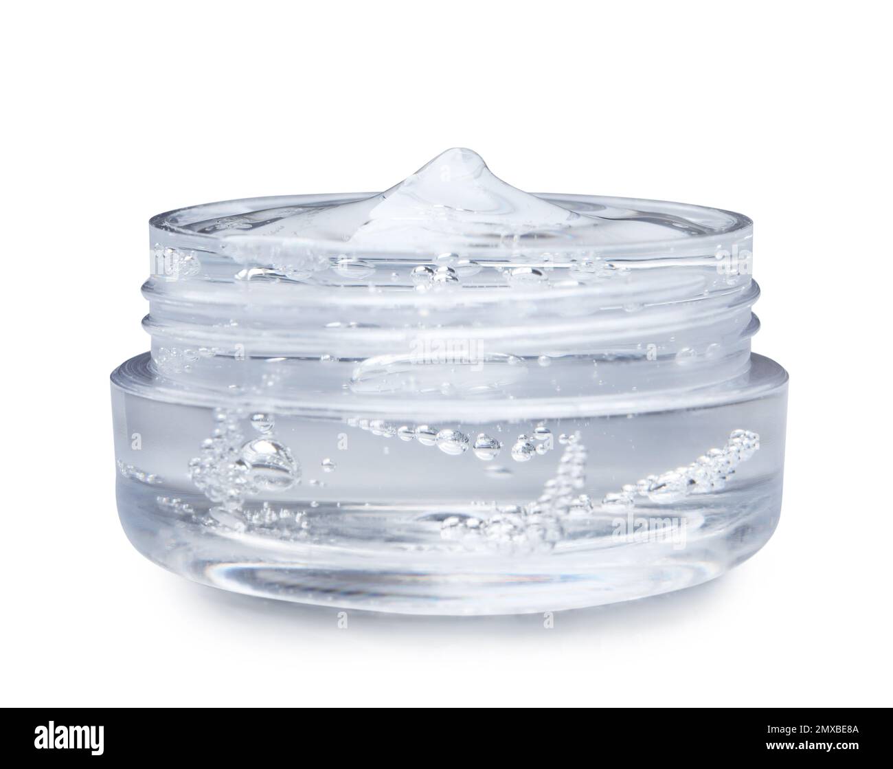 Jar of transparent cosmetic gel on light background Stock Photo - Alamy