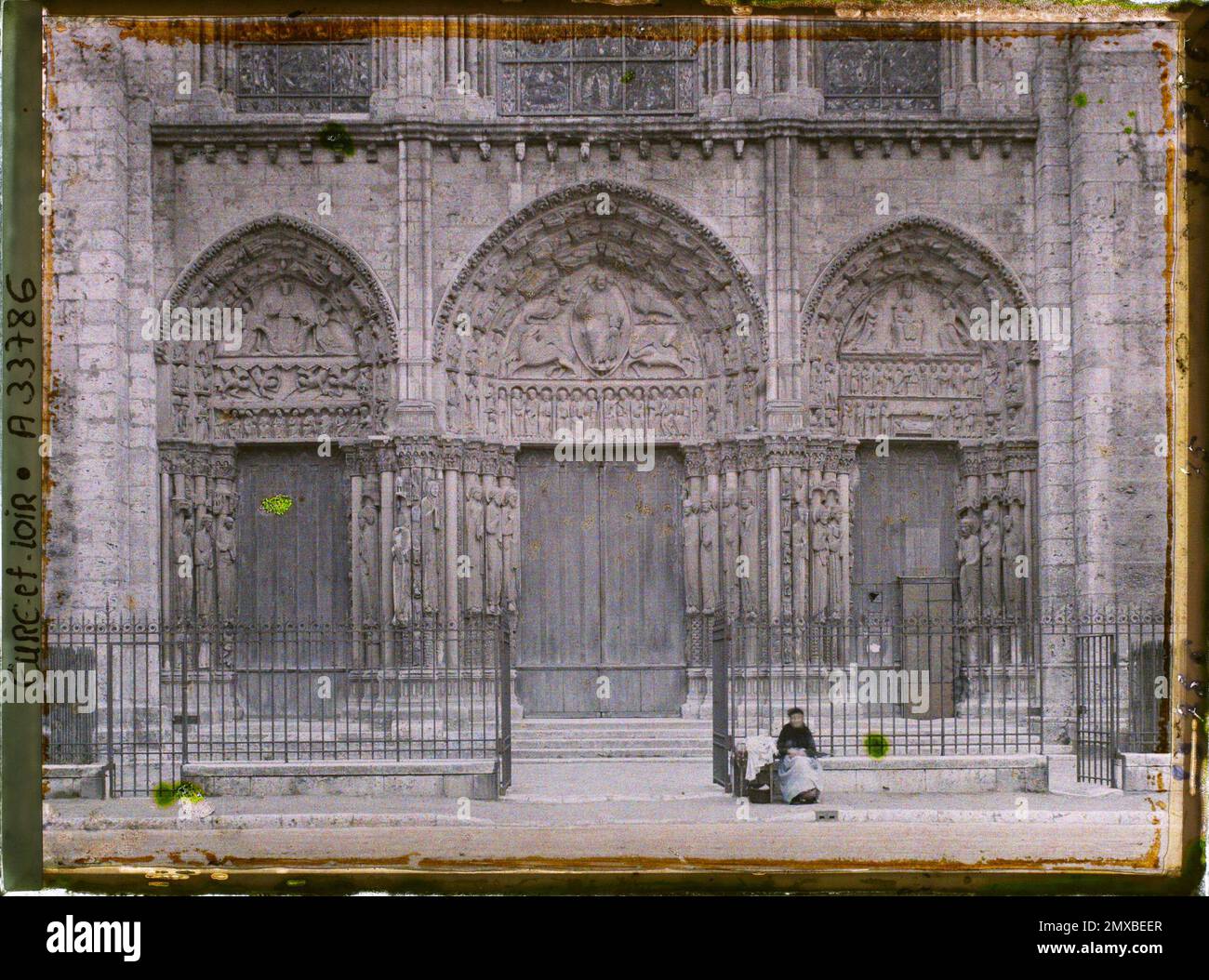 Chartres, France The royal portal of Notre-Dame Cathedral , 1922 ...