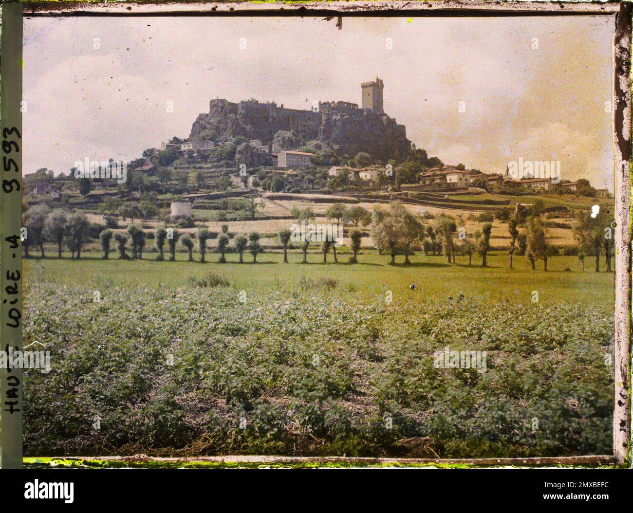 Polignac, France The medieval fortress built on the rock , 1916 ...