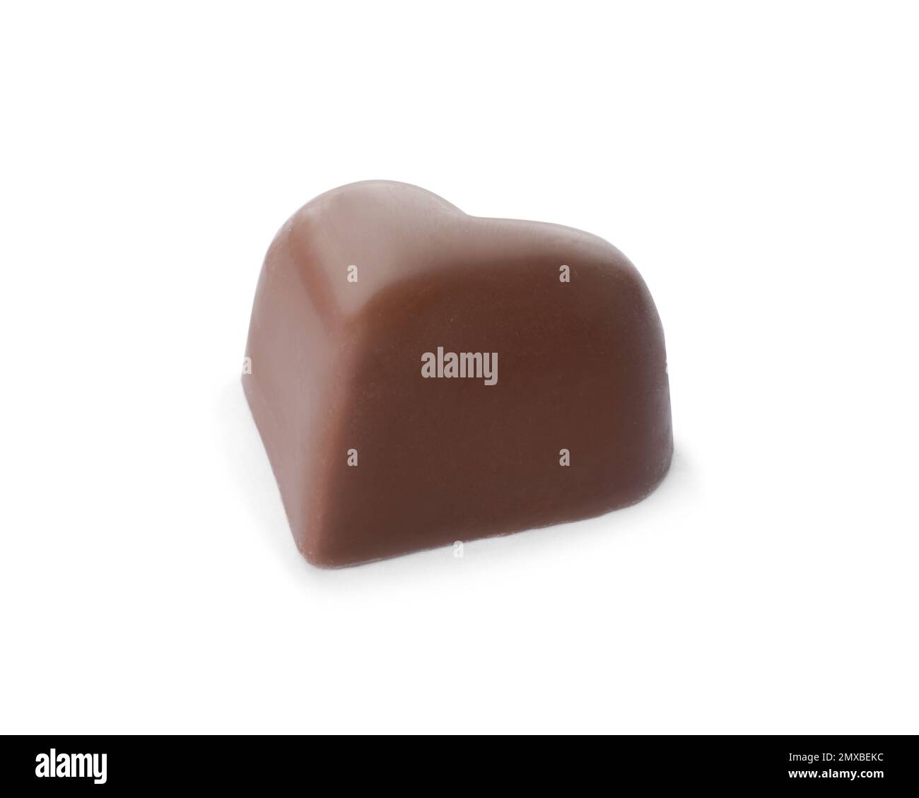 Heart shaped chocolate candy isolated on white Stock Photo - Alamy