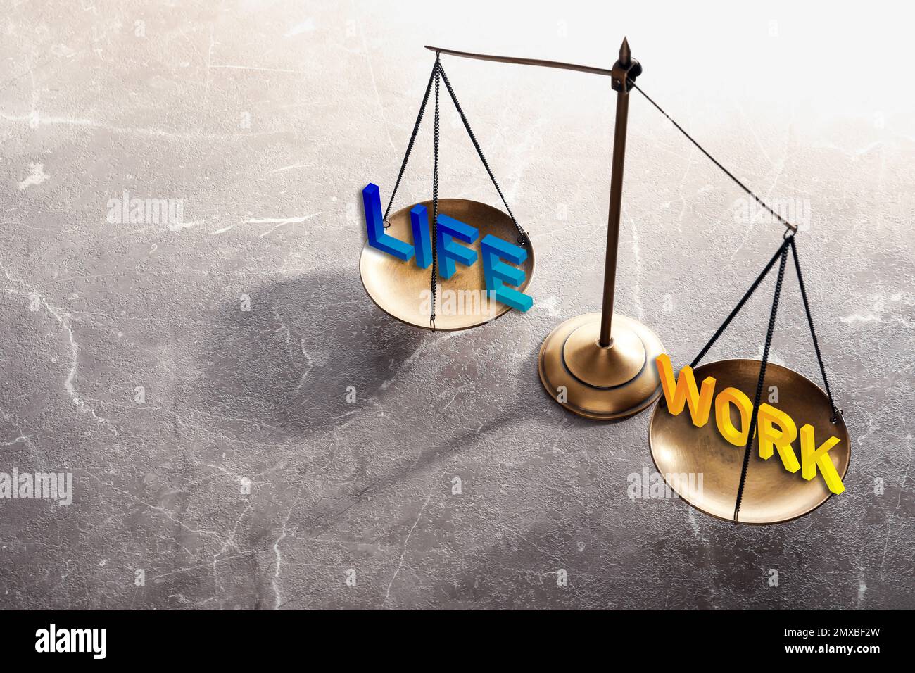 Life work justice scale hi-res stock photography and images - Alamy