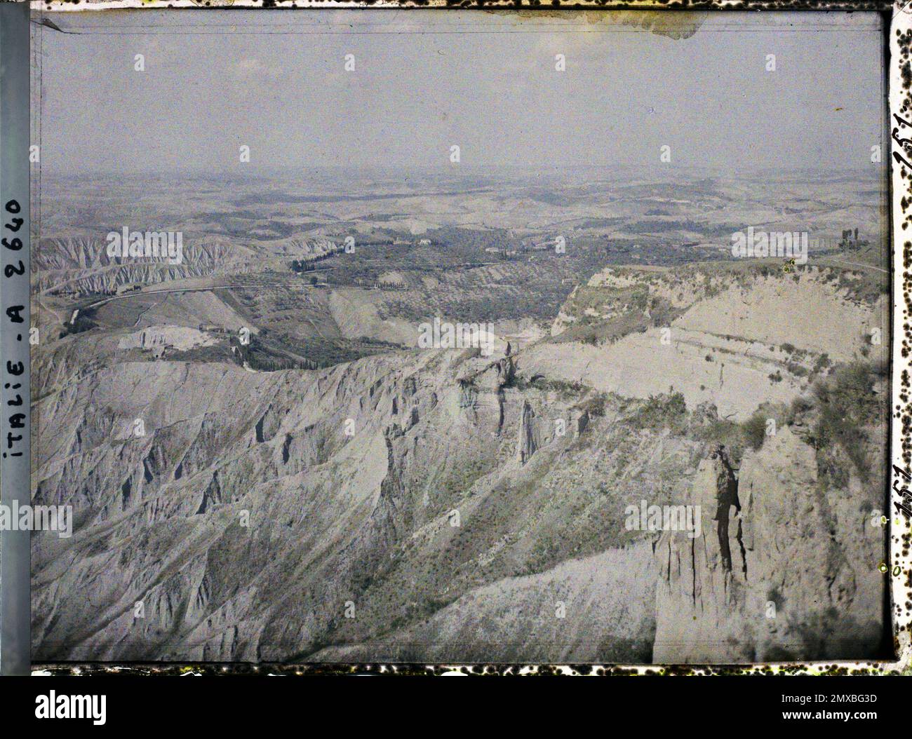 Volterra, Italy Erosions in gray clays , 1913 - Balkans, Italy - Jean ...