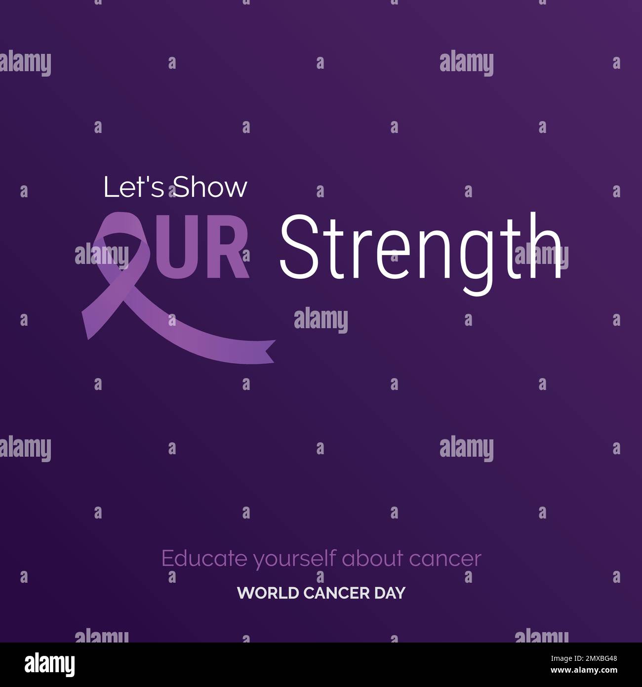Let's Show Our Strength Ribbon Typography. Educate your self about ... Let's Show Our Strength Ribbon Typography. Educate your self about ...