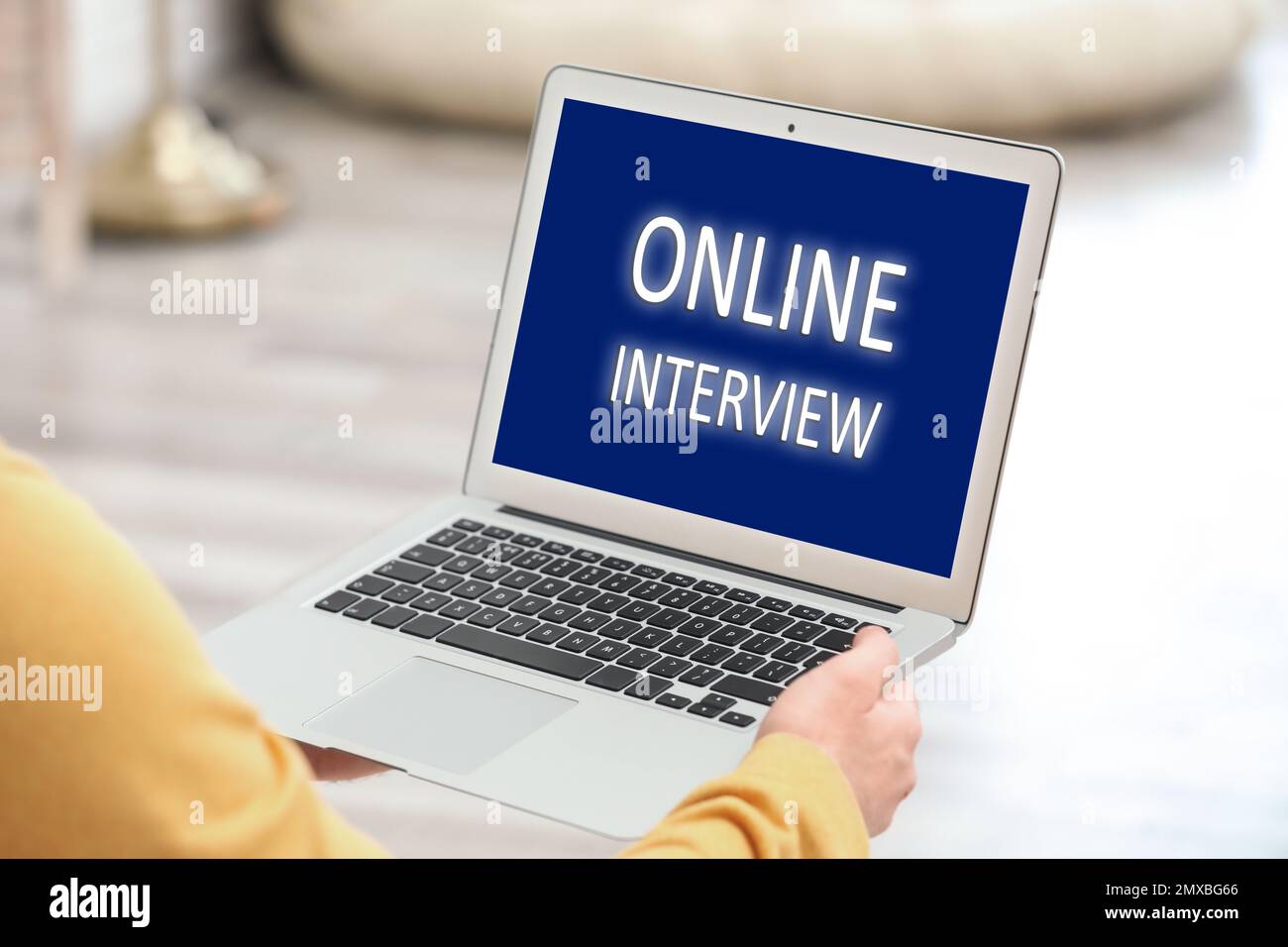 Online interview hi-res stock photography and images - Alamy