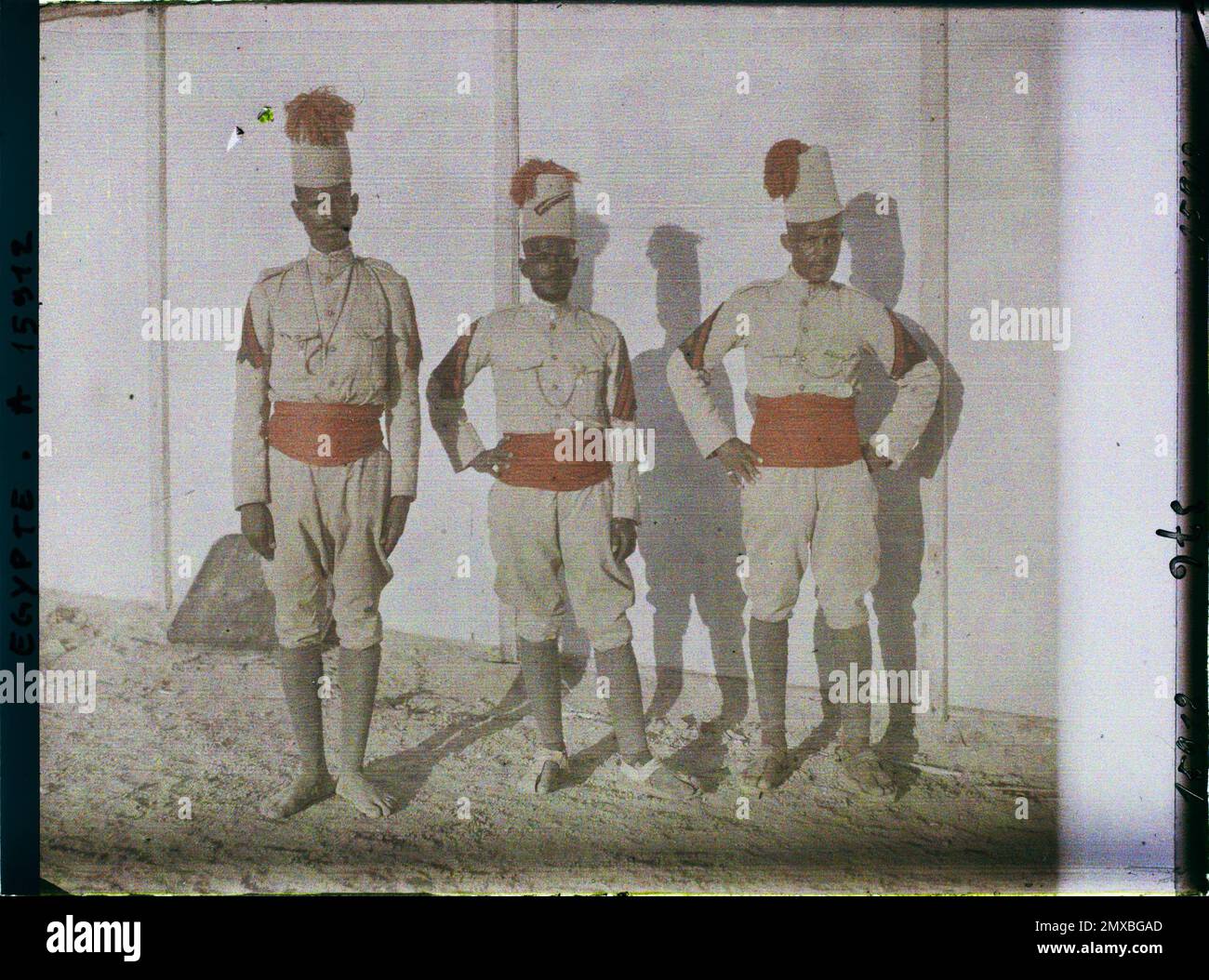 Port-Said, Egypt, Africa three Eritrean soldiers members of the Italian ...