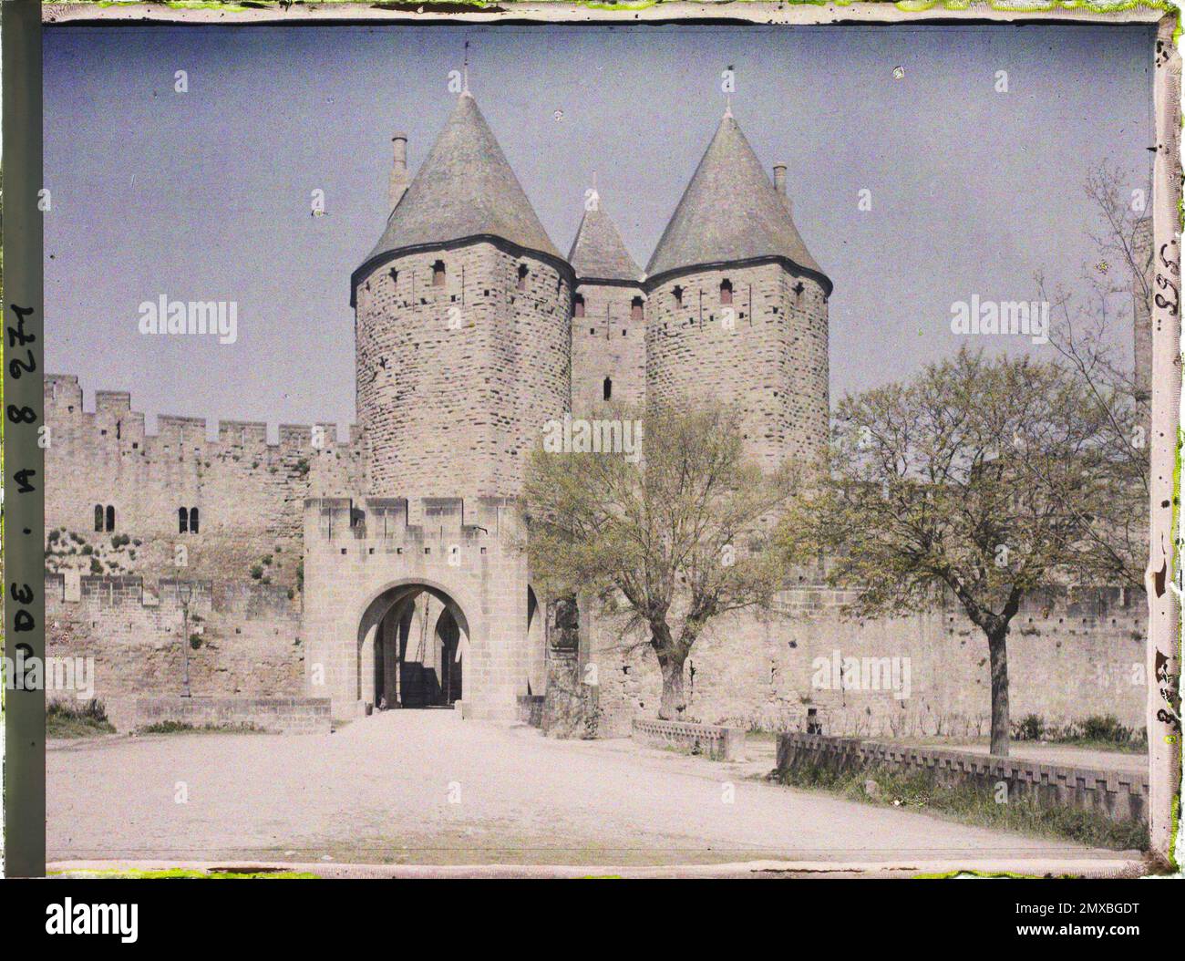 Carcassonne, France the Narbonnaise door taken from the front , 1916 ...