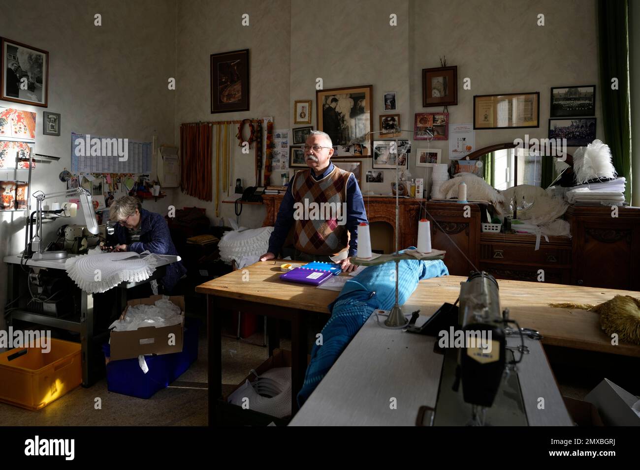 Karl Kersten, right, and his wife Beatrice inside the family costume ...