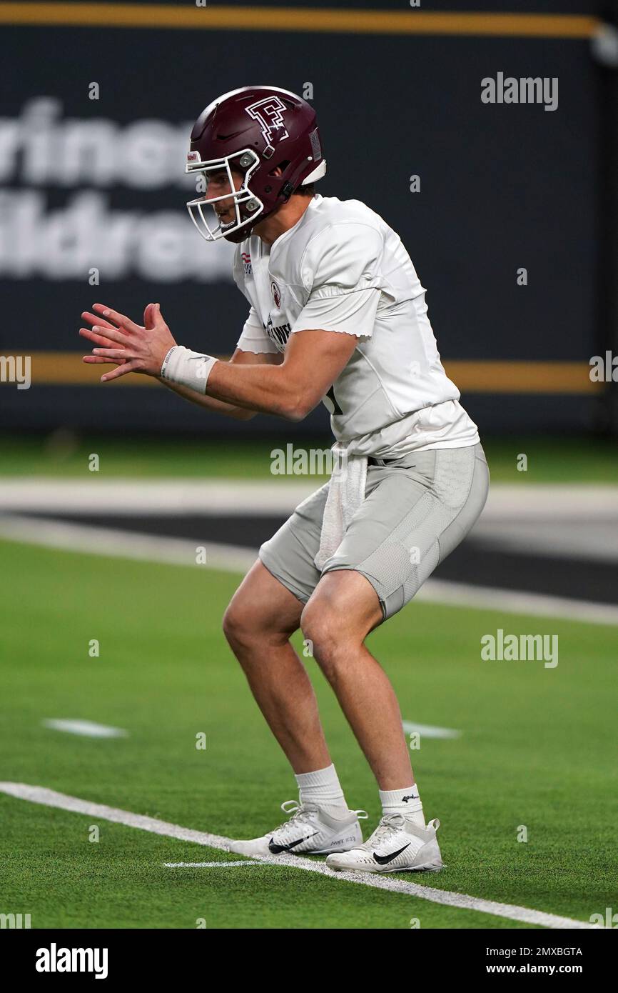Fordham quarterback Tim DeMorat during the East West Shrine Bowl game ...