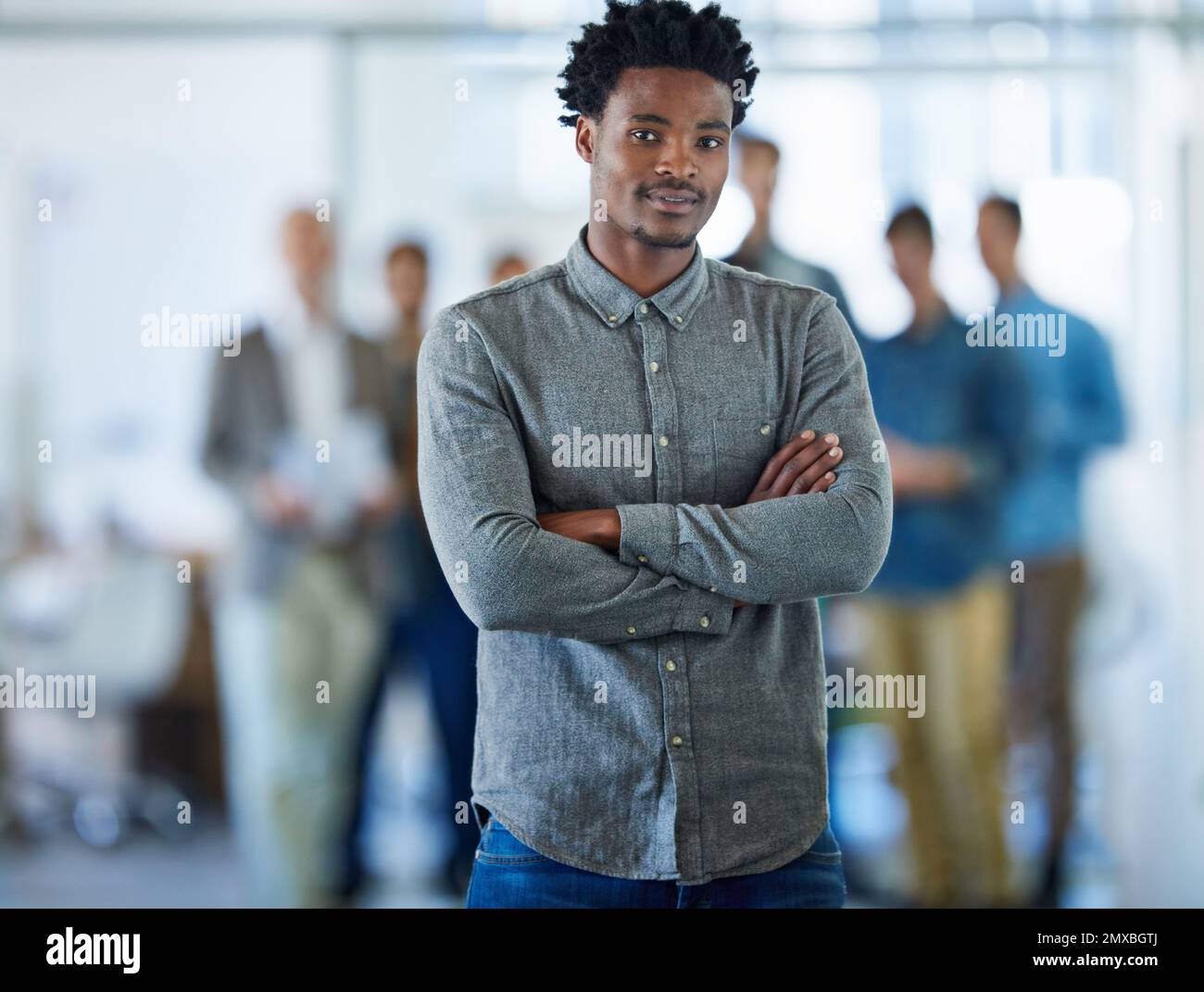 Theres no work without teamwork. business colleagues in the office ...