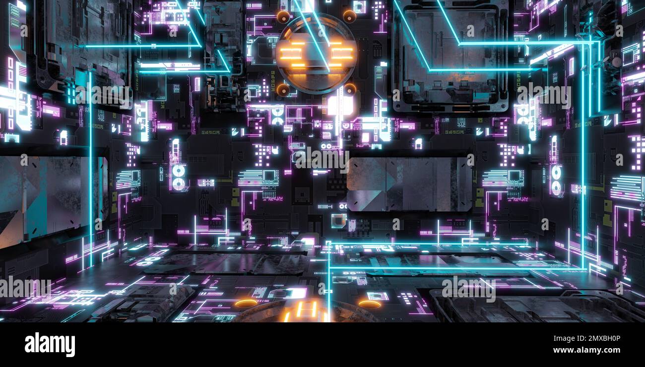 Futuristic Computer Room