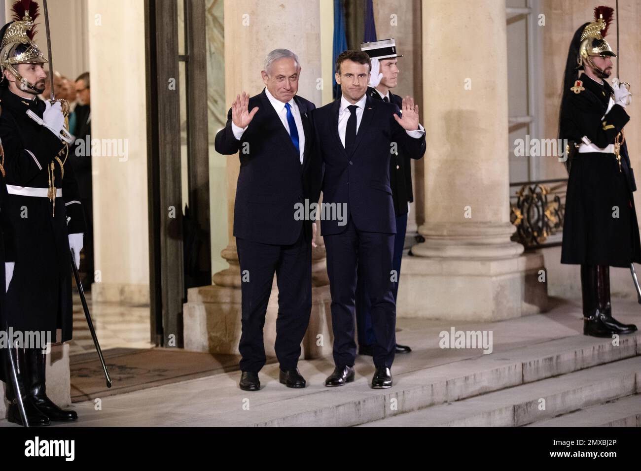 Paris, France, February 2, 2023, Working dinner of the Israeli Prime ...