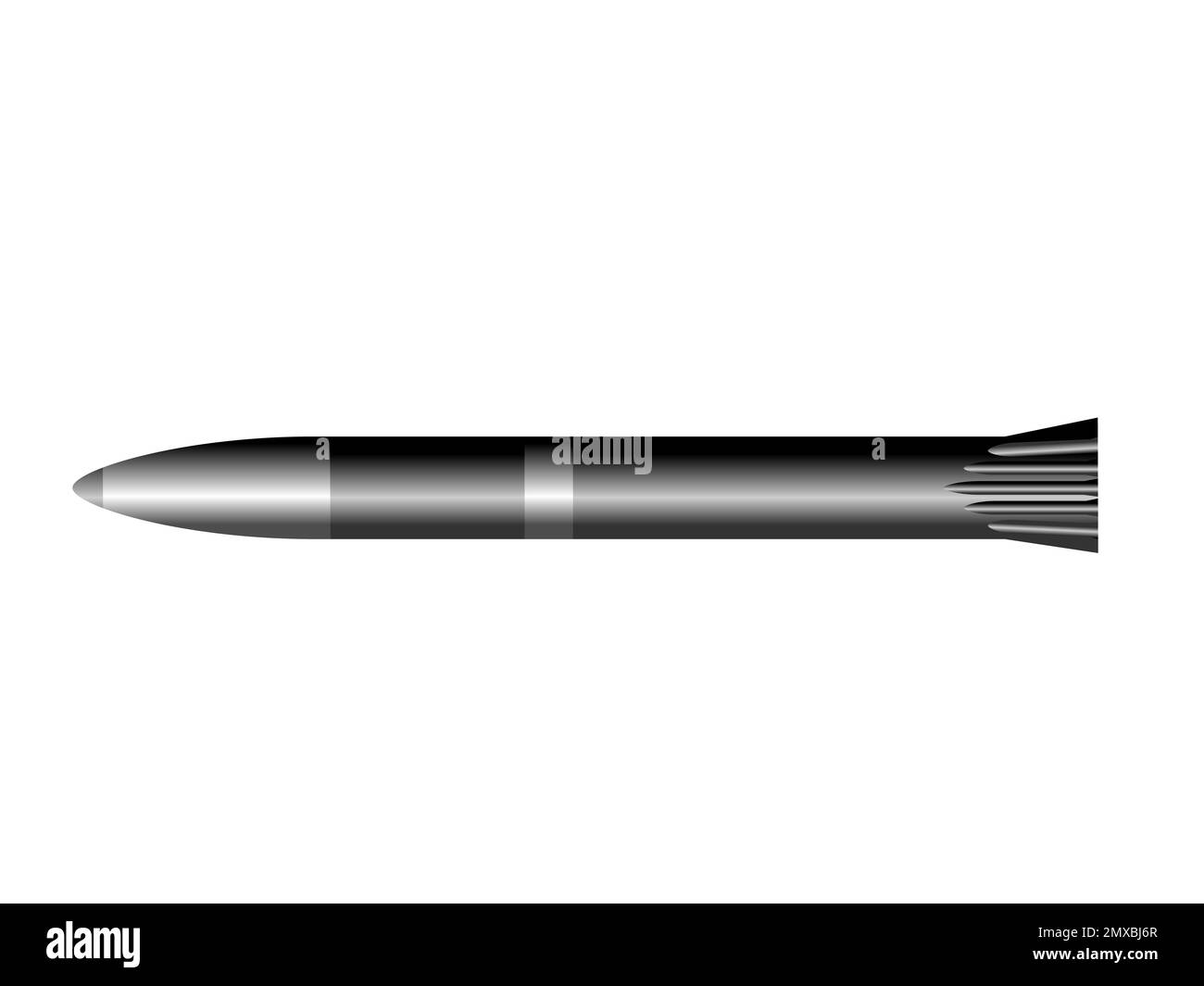Modern rocket model illustration on white background Stock Photo - Alamy