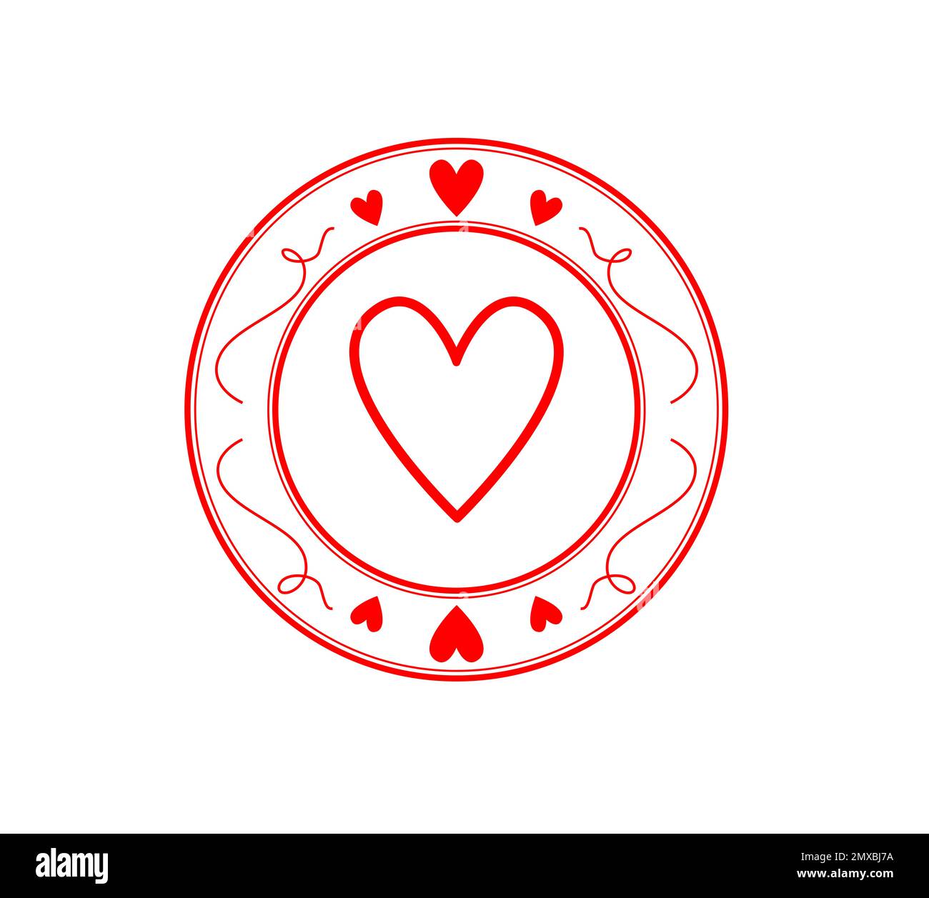 Envelope template heart stamp hi-res stock photography and images - Alamy
