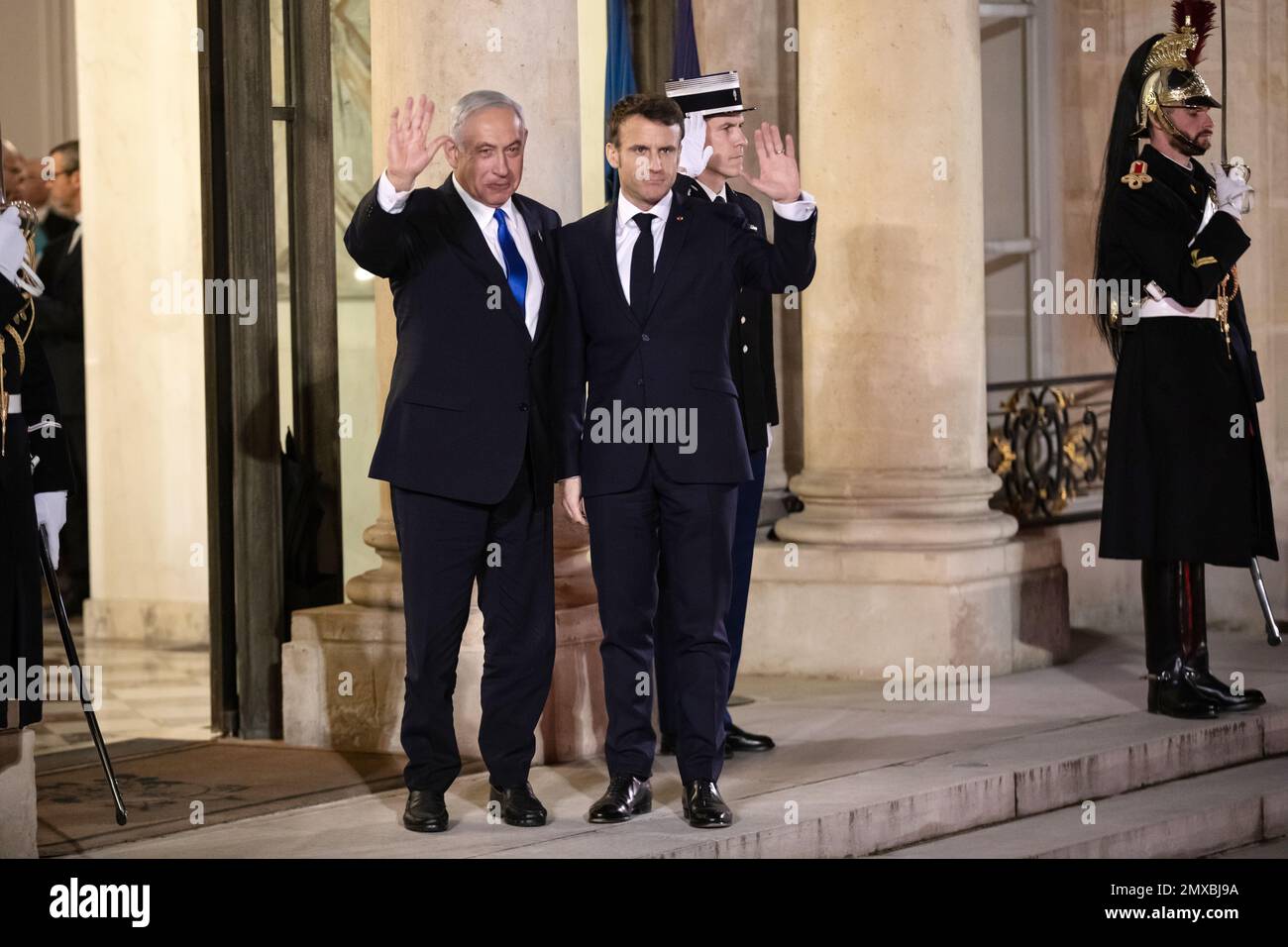 Paris, France, February 2, 2023, Working dinner of the Israeli Prime ...