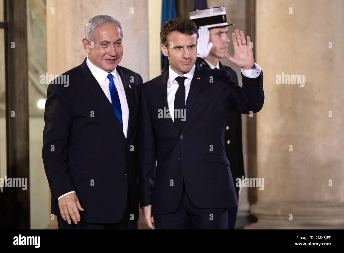 Paris, France, February 2, 2023, Working dinner of the Israeli Prime ...