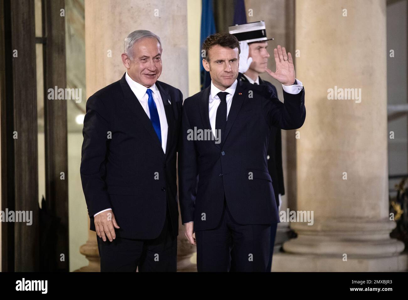 Paris, France, February 2, 2023, Working dinner of the Israeli Prime ...