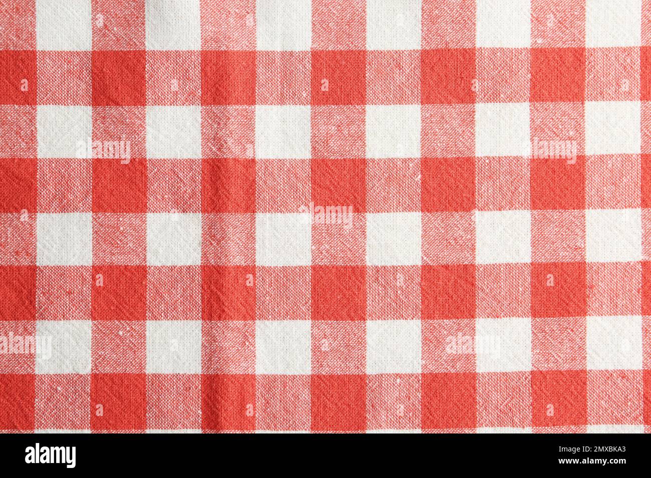 Texture of red checkered fabric as background, closeup Stock Photo - Alamy