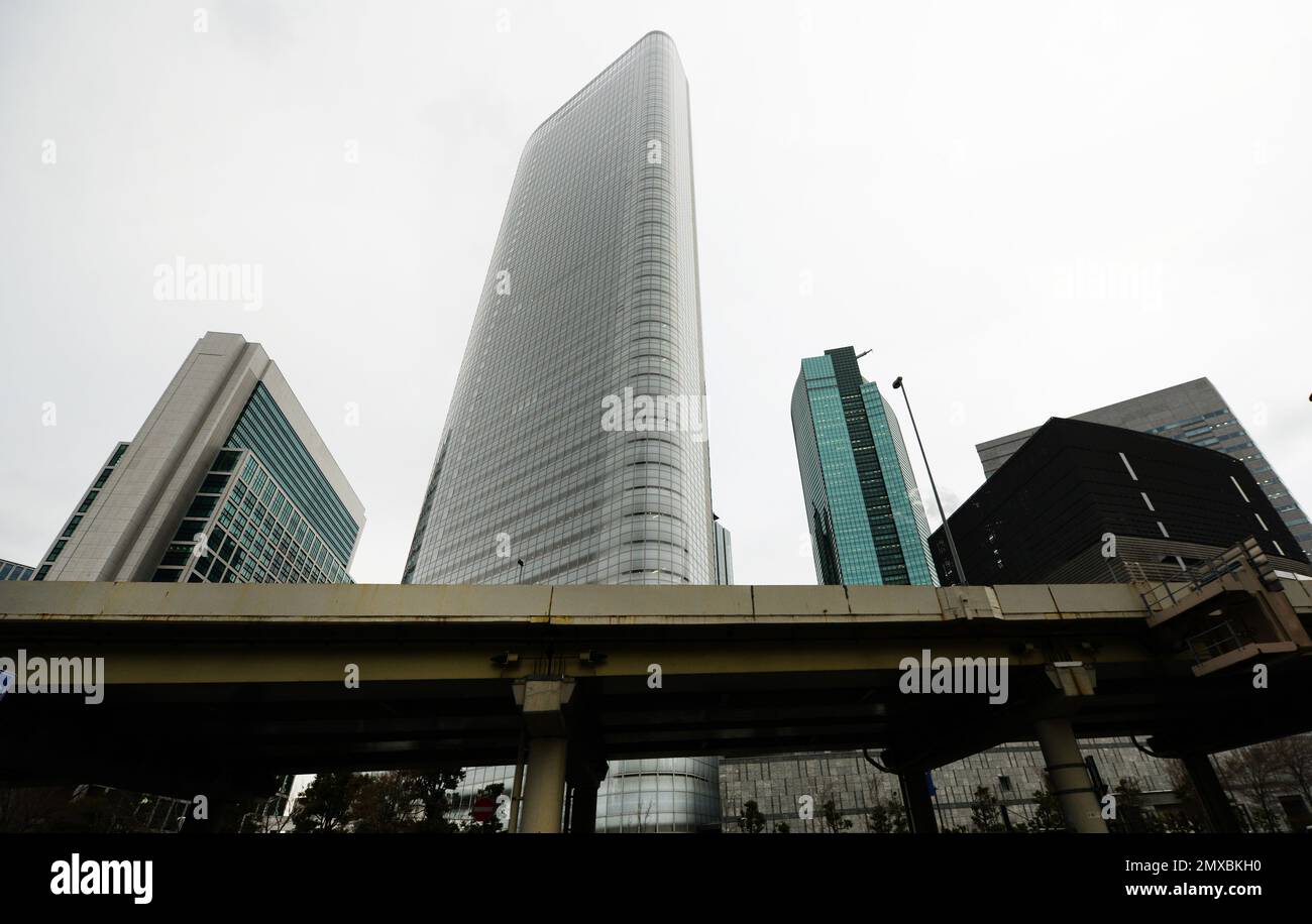 Dentsu building in Minato city, Tokyo, Japan Stock Photo - Alamy