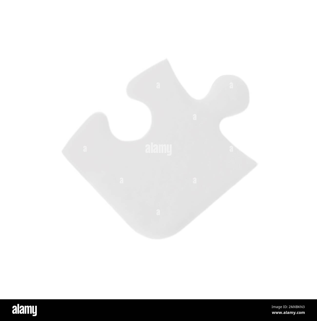 One blank puzzle piece isolated on white Stock Photo - Alamy