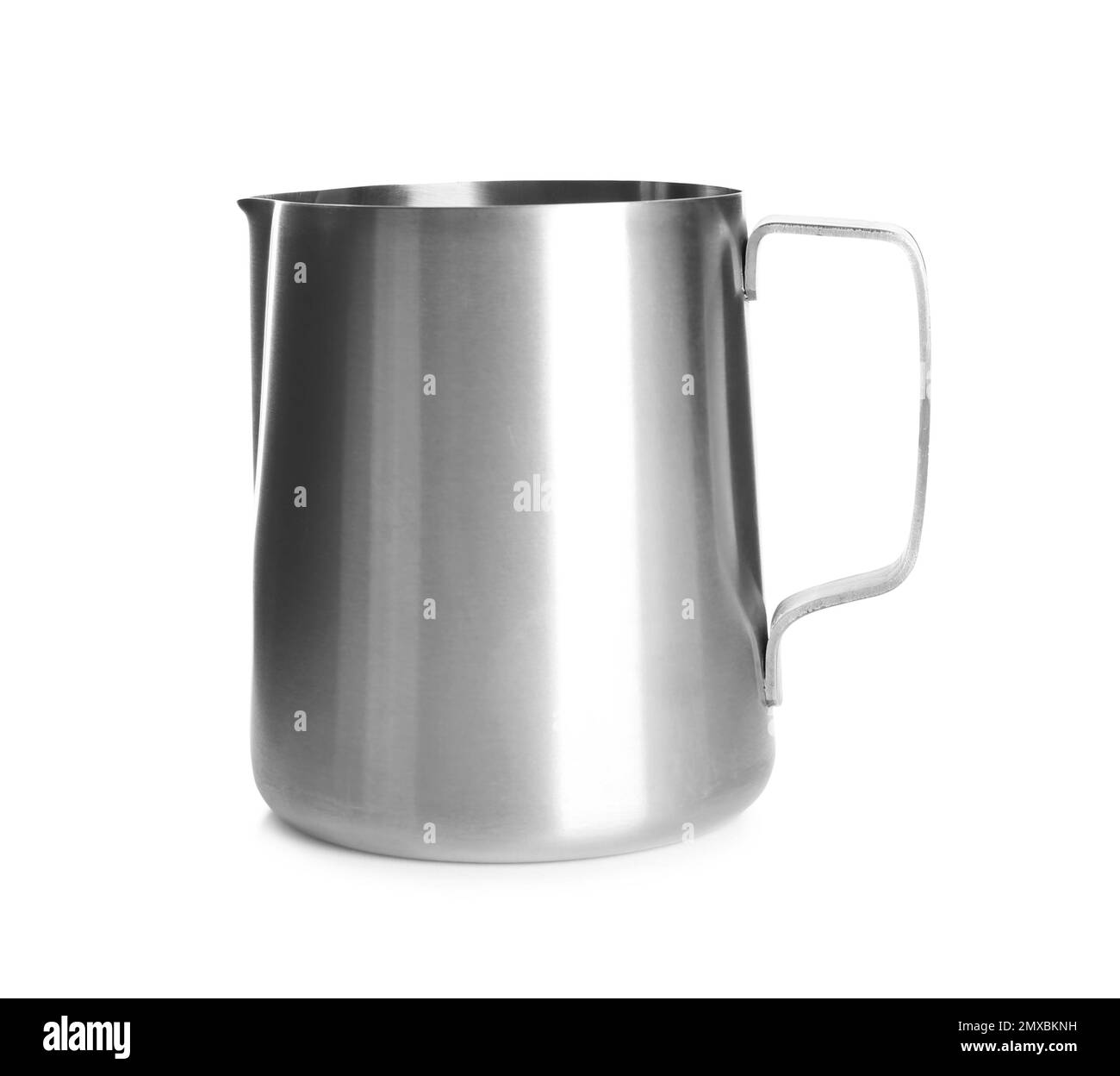 New metal jug isolated on white. Cooking utensil Stock Photo - Alamy