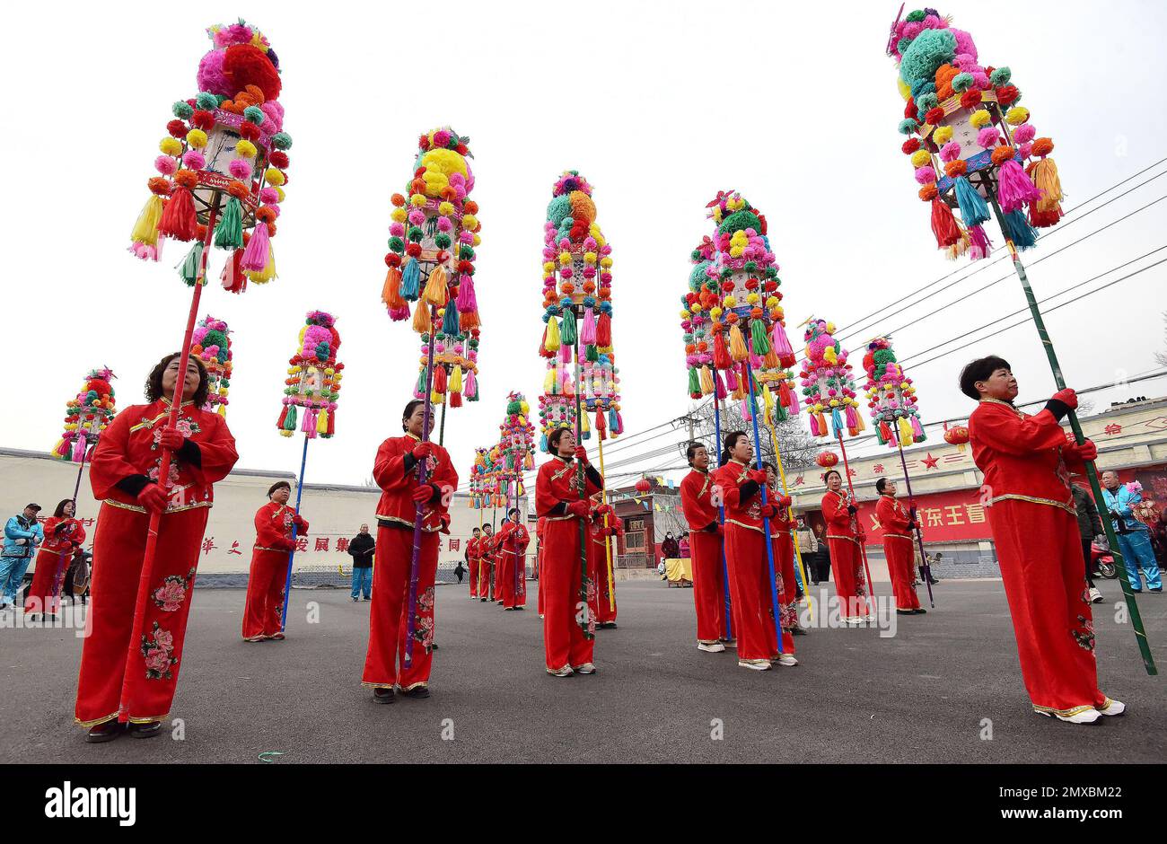 HANDAN, CHINA - FEBRUARY 3, 2023 - Villagers perform the intangible ...