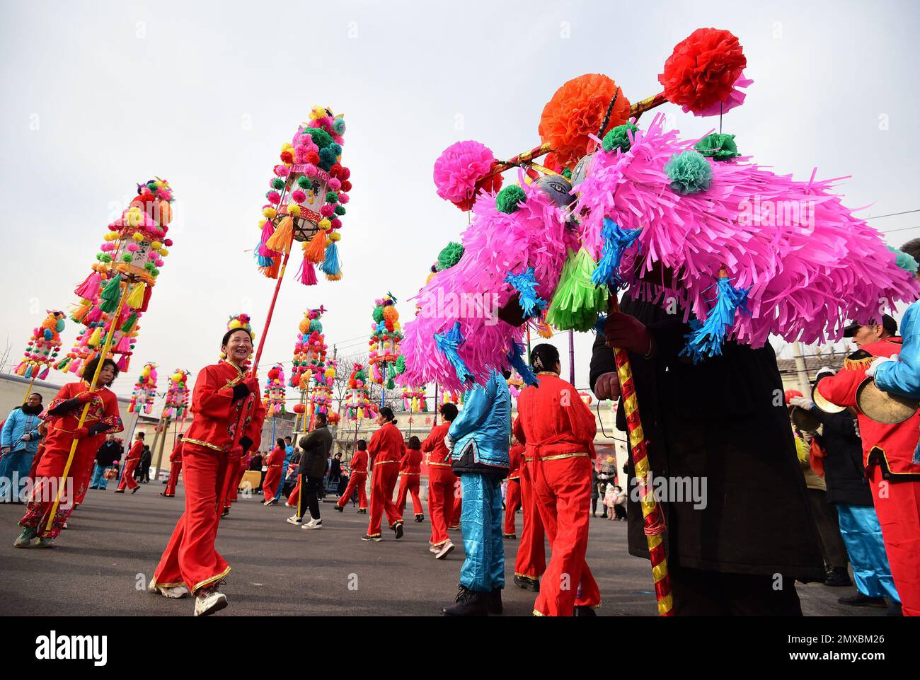 HANDAN, CHINA - FEBRUARY 3, 2023 - Villagers perform the intangible ...