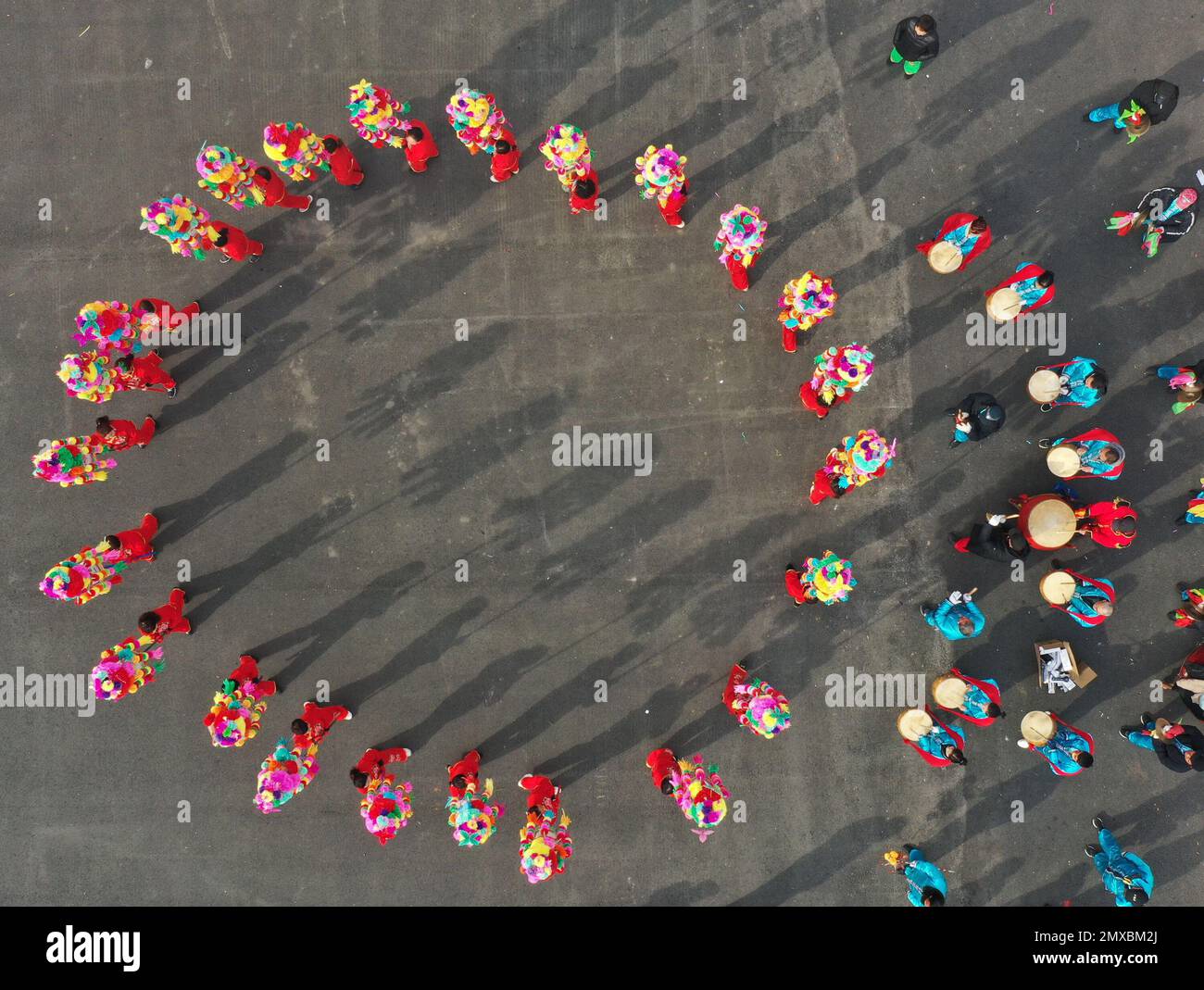 HANDAN, CHINA - FEBRUARY 3, 2023 - Villagers perform the intangible ...