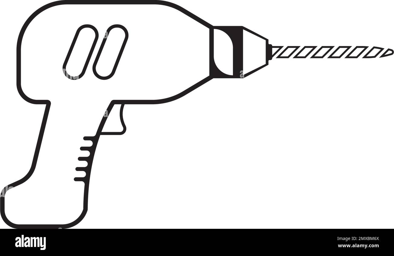 Drill tool icon vector illustration,construction icon and background ...